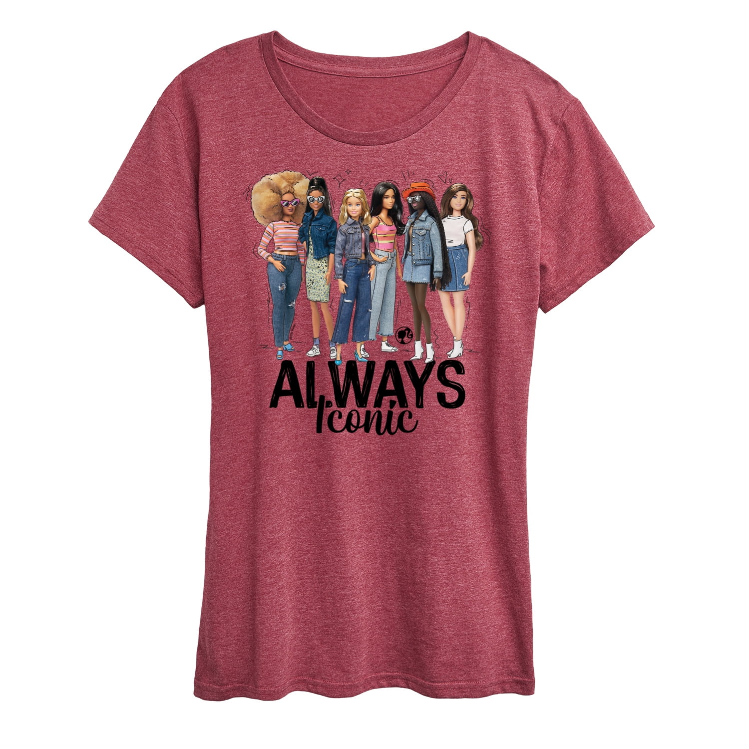 Barbie - Always Iconic - Women's Short Sleeve Graphic T-Shirt - Walmart.com