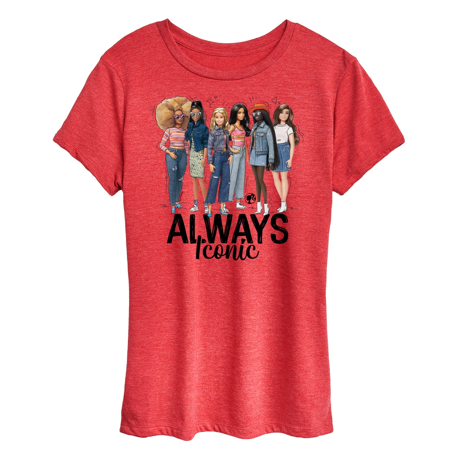 Barbie - Always Iconic - Women's Short Sleeve Graphic T-Shirt - Walmart.com