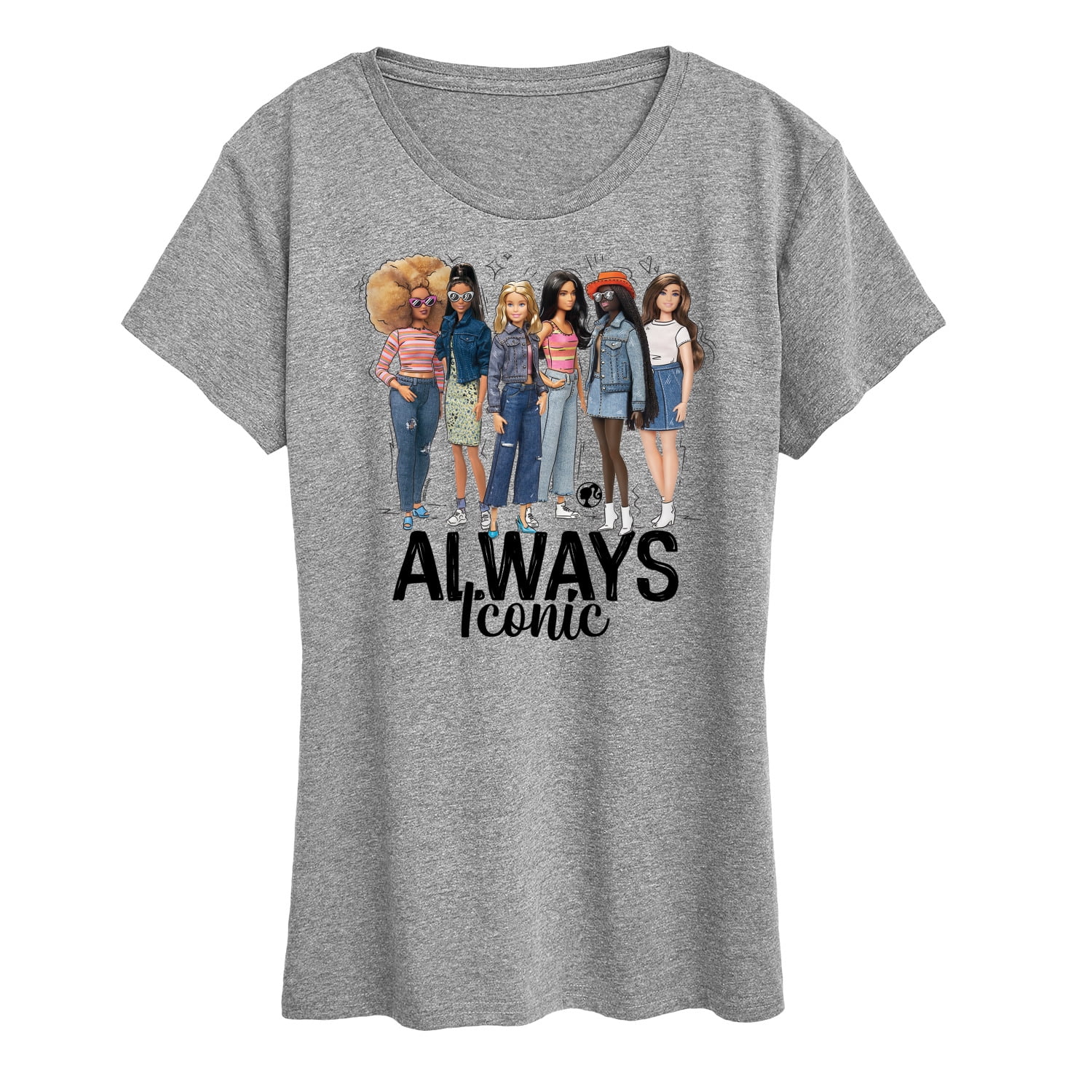 Barbie - Always Iconic - Women's Short Sleeve Graphic T-Shirt - Walmart.com