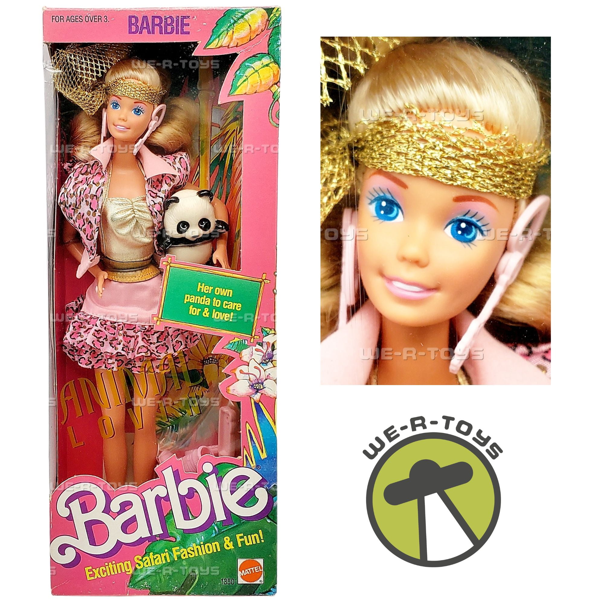 Barbie Animal Lovin' Doll with Panda, 1988, Safari Fashion, Ages 3+ 4 ...