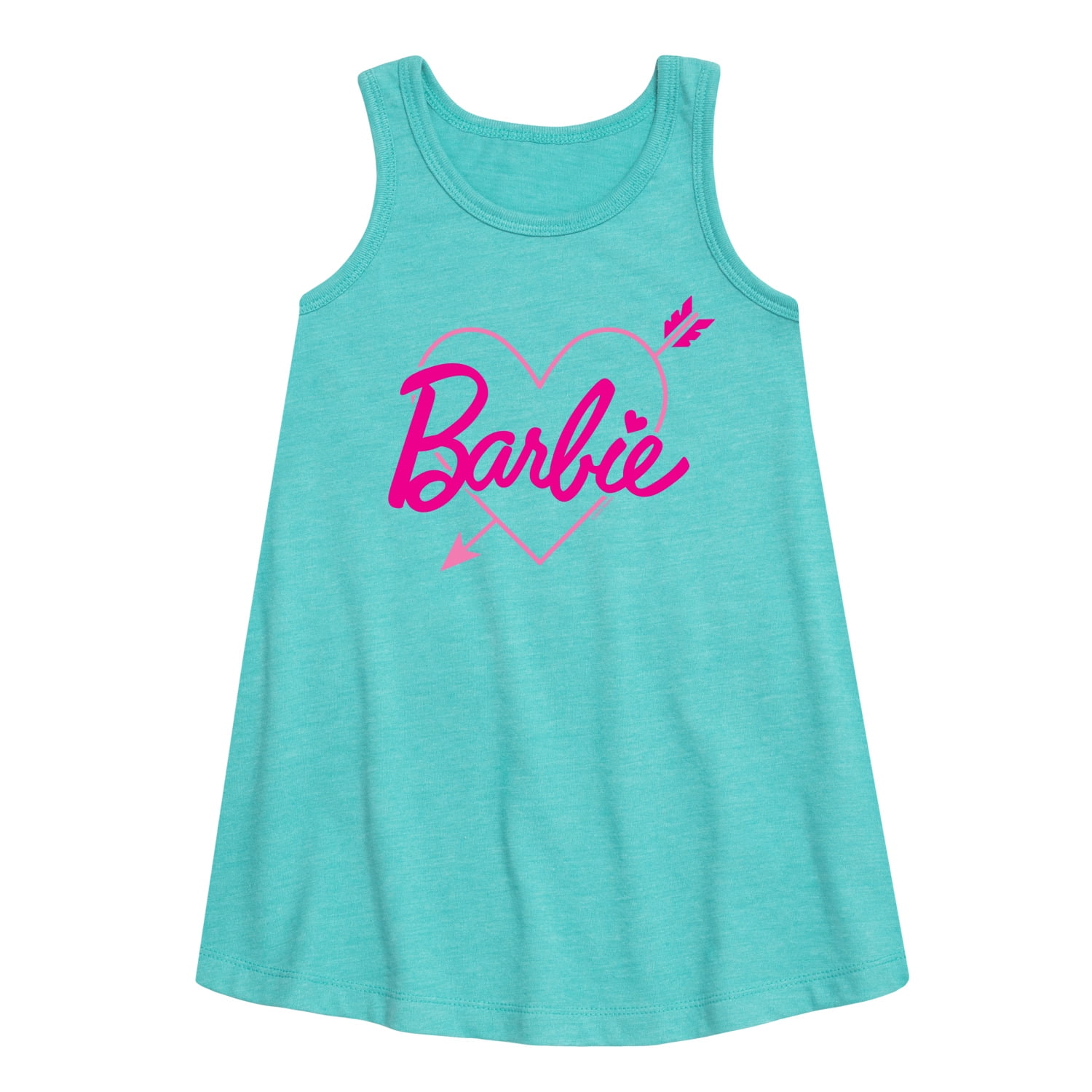 Barbie - Arrow Heart Logo - Toddler and Youth Girls A-line Dress ...