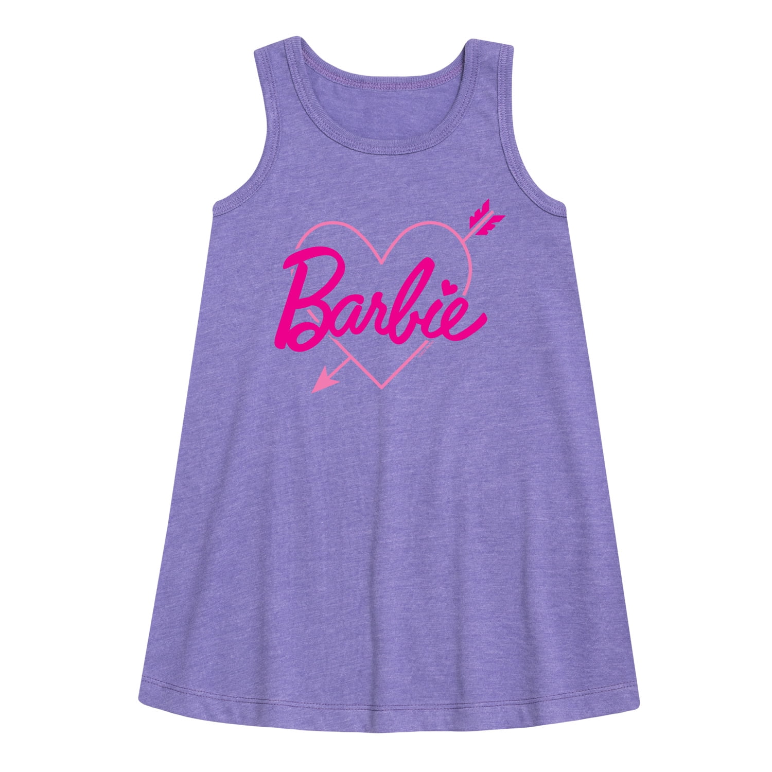 Barbie - Arrow Heart Logo - Toddler and Youth Girls A-line Dress ...