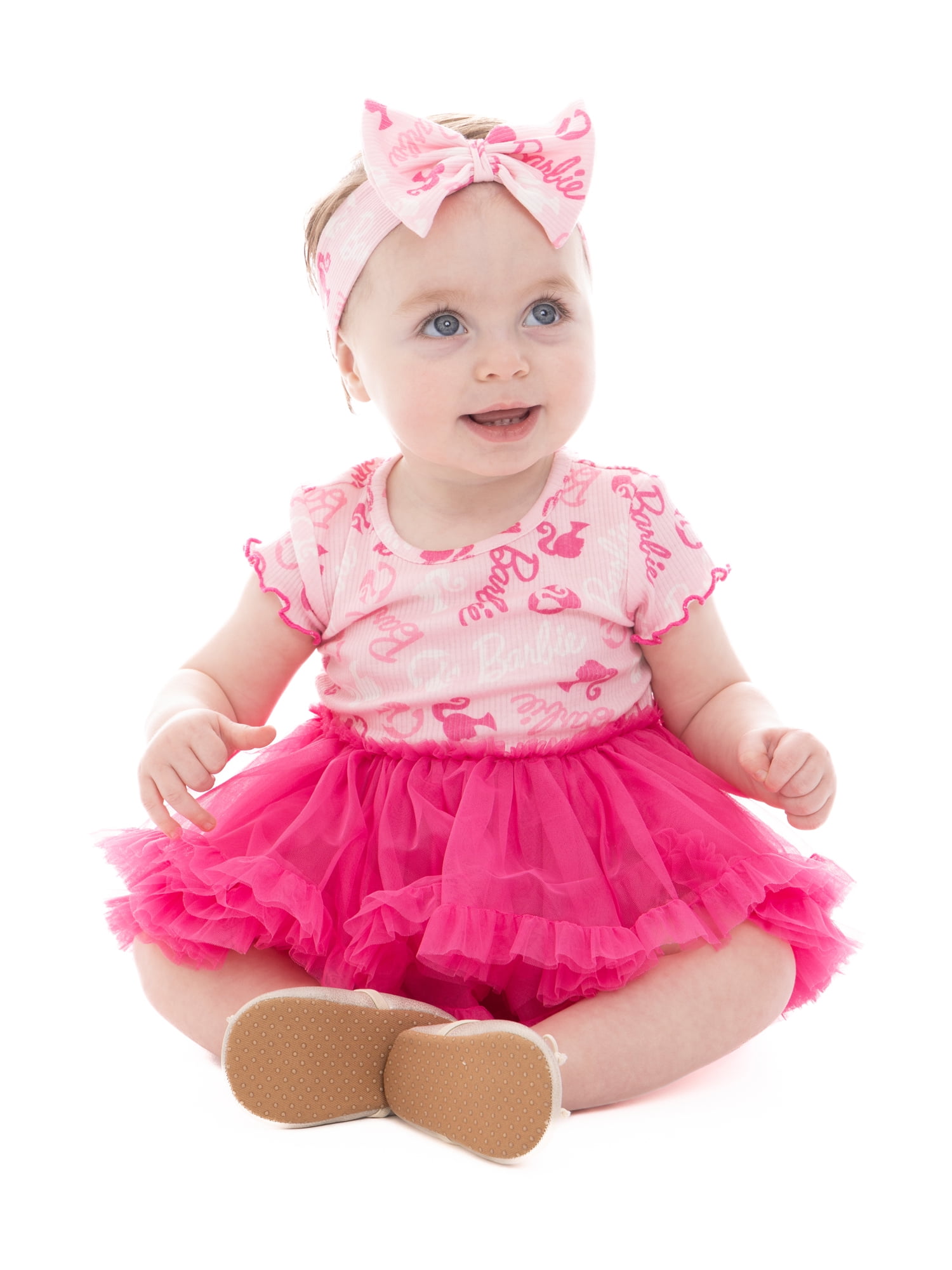Barbie Baby Girls Tutu Dress with Bow Headband, Sizes 0/3M-24M, Dream ...