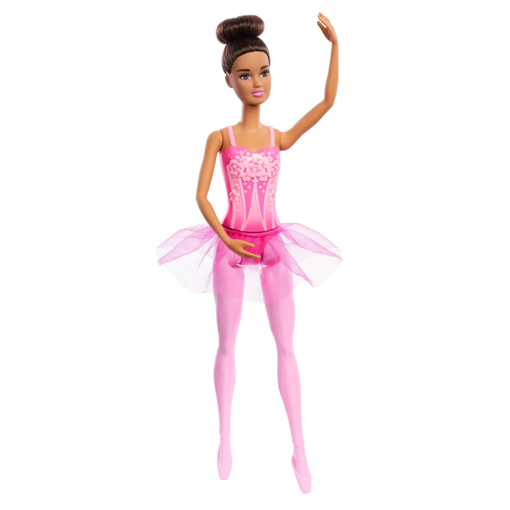 Barbie Ballerina Doll, Brunette Fashion Doll Wearing Pink Removable ...