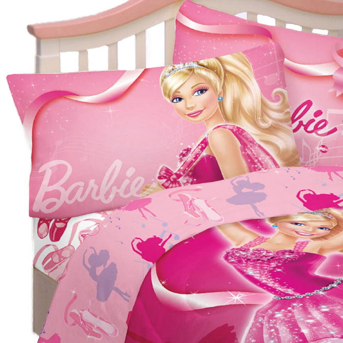 Barbie Ballet Twin Sheet Set Ballerina Dancing Bedding - Walmart.com