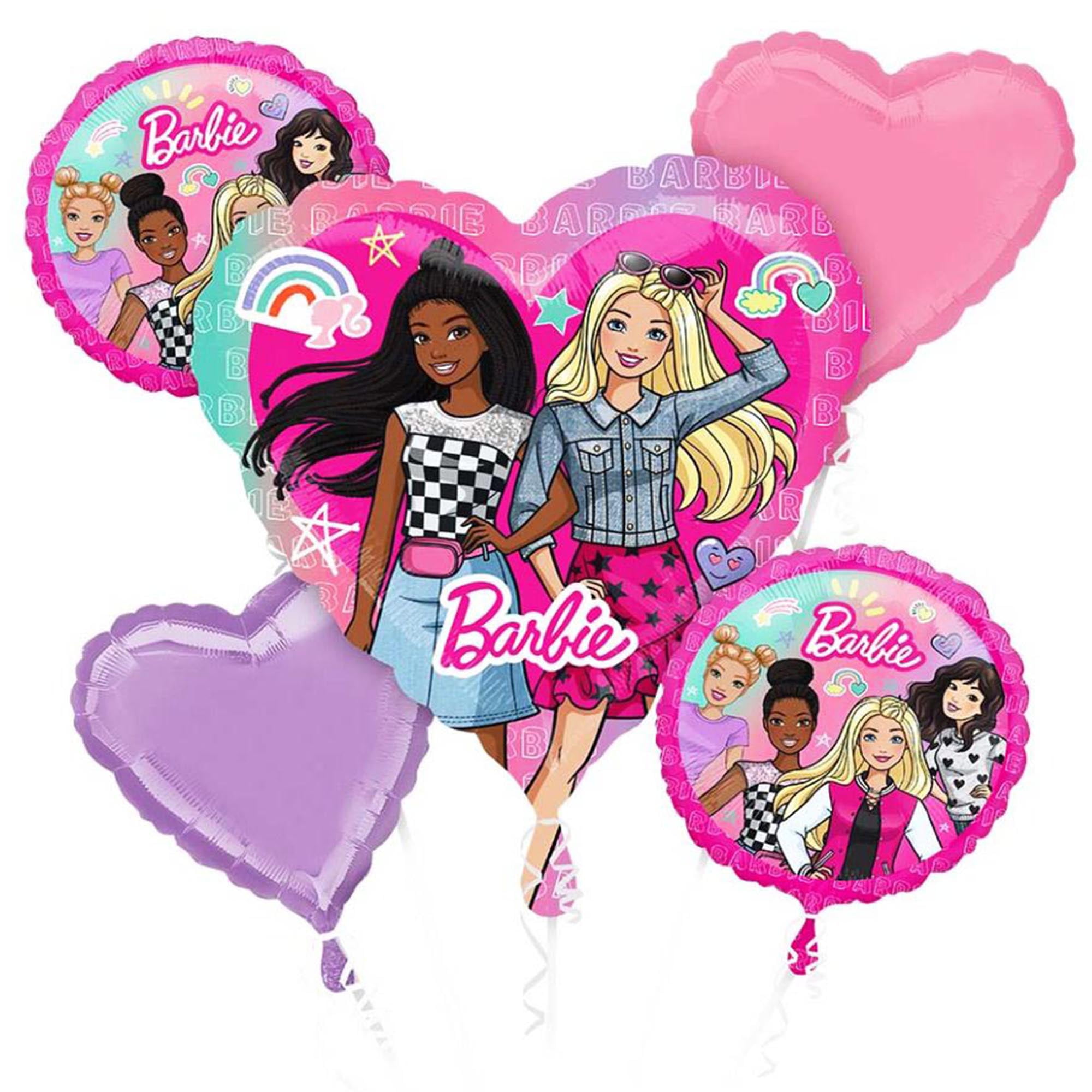 Barbie Themed Balloon Bouquet Party Decorations - Helium Required ...