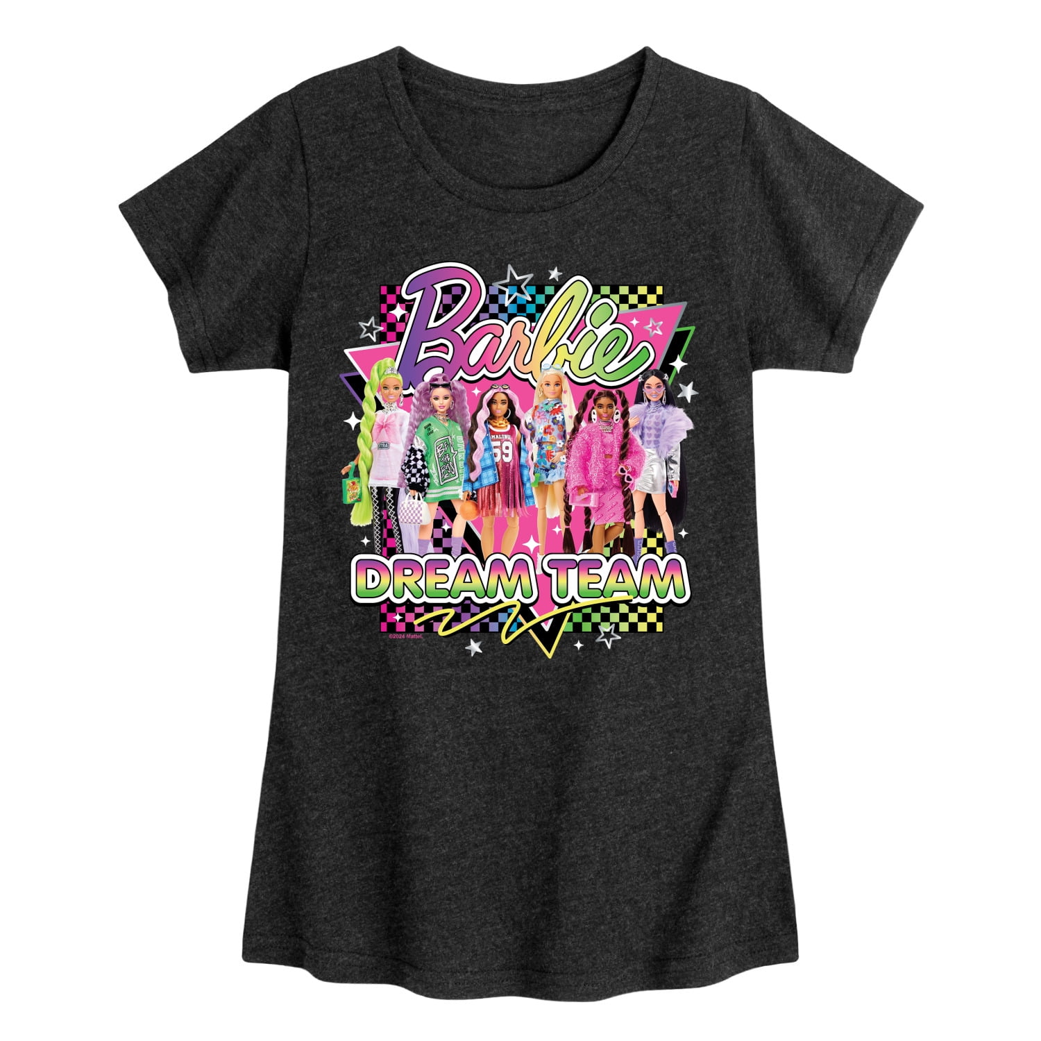 Barbie - Barbie Dream Team - Girls Fitted Short Sleeve Graphic T-Shirt ...
