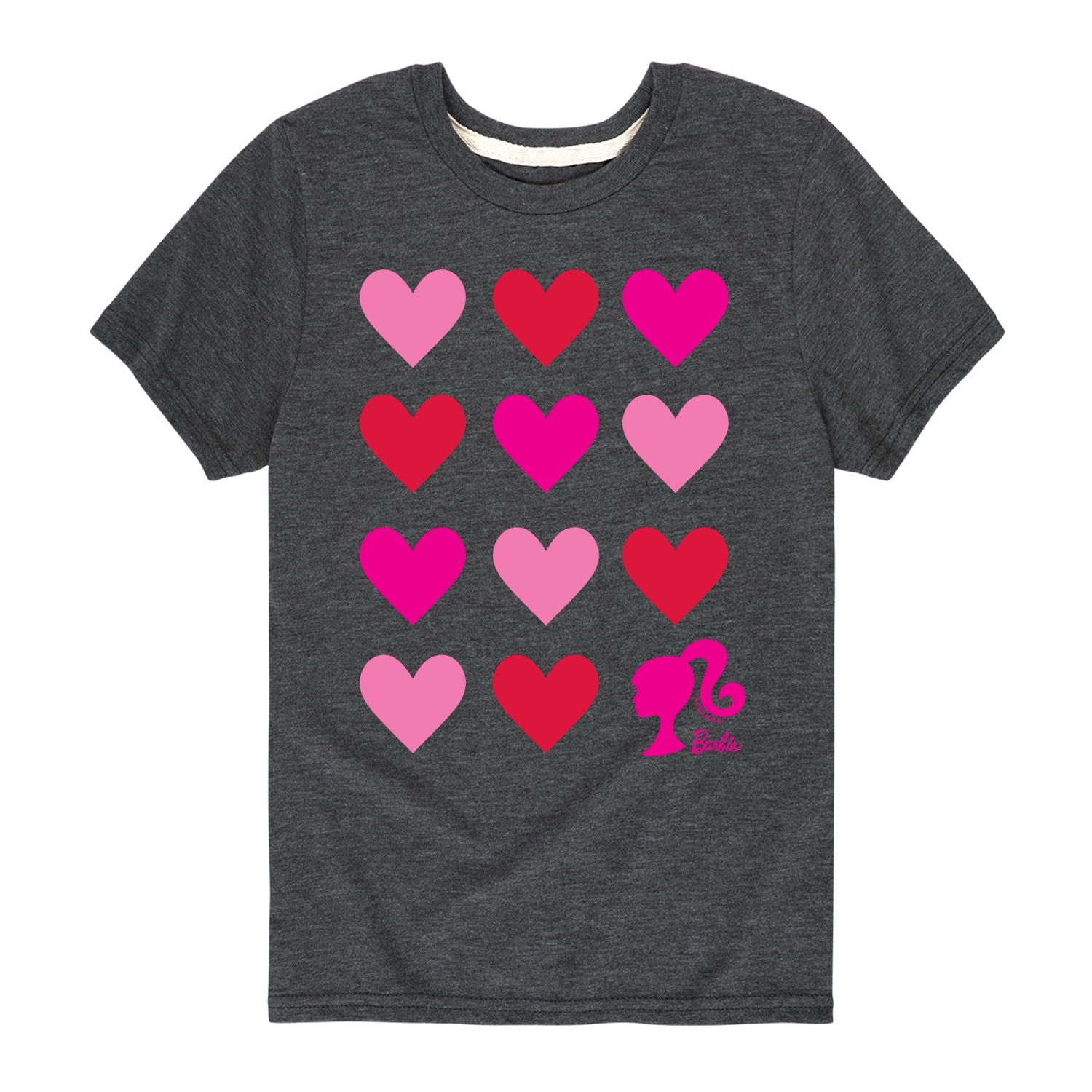 Barbie - Barbie Heart Grid - Toddler And Youth Short Sleeve Graphic T ...