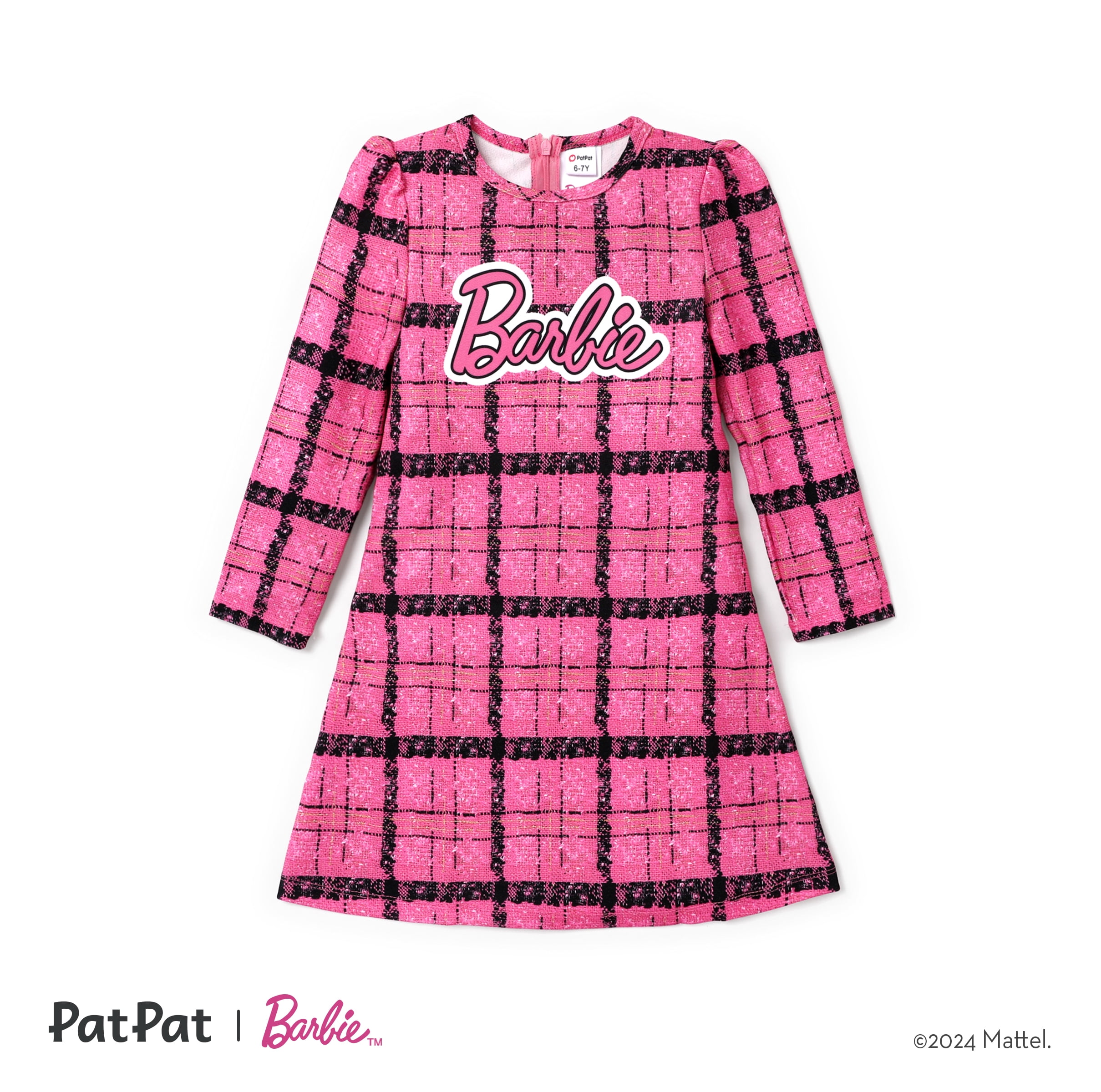 Barbie Kid Girls Dresses Fabric Digitally Printed Letterswing Slim ...