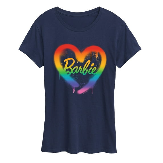 Barbie - Barbie Rainbow Heart - Women's Short Sleeve Graphic T-Shirt ...