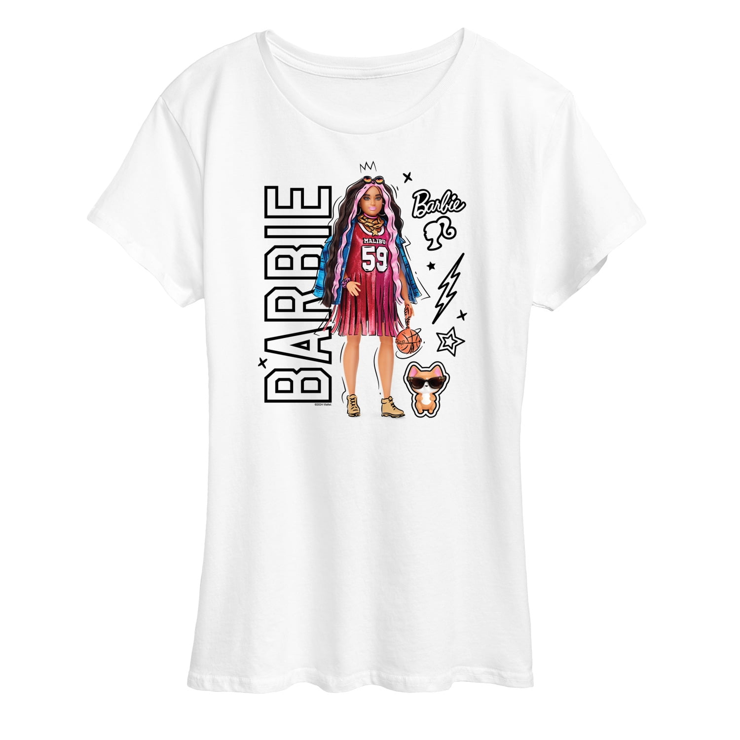 Barbie - Barbie Street Fashion - Women'S Short Sleeve Graphic T-Shirt ...