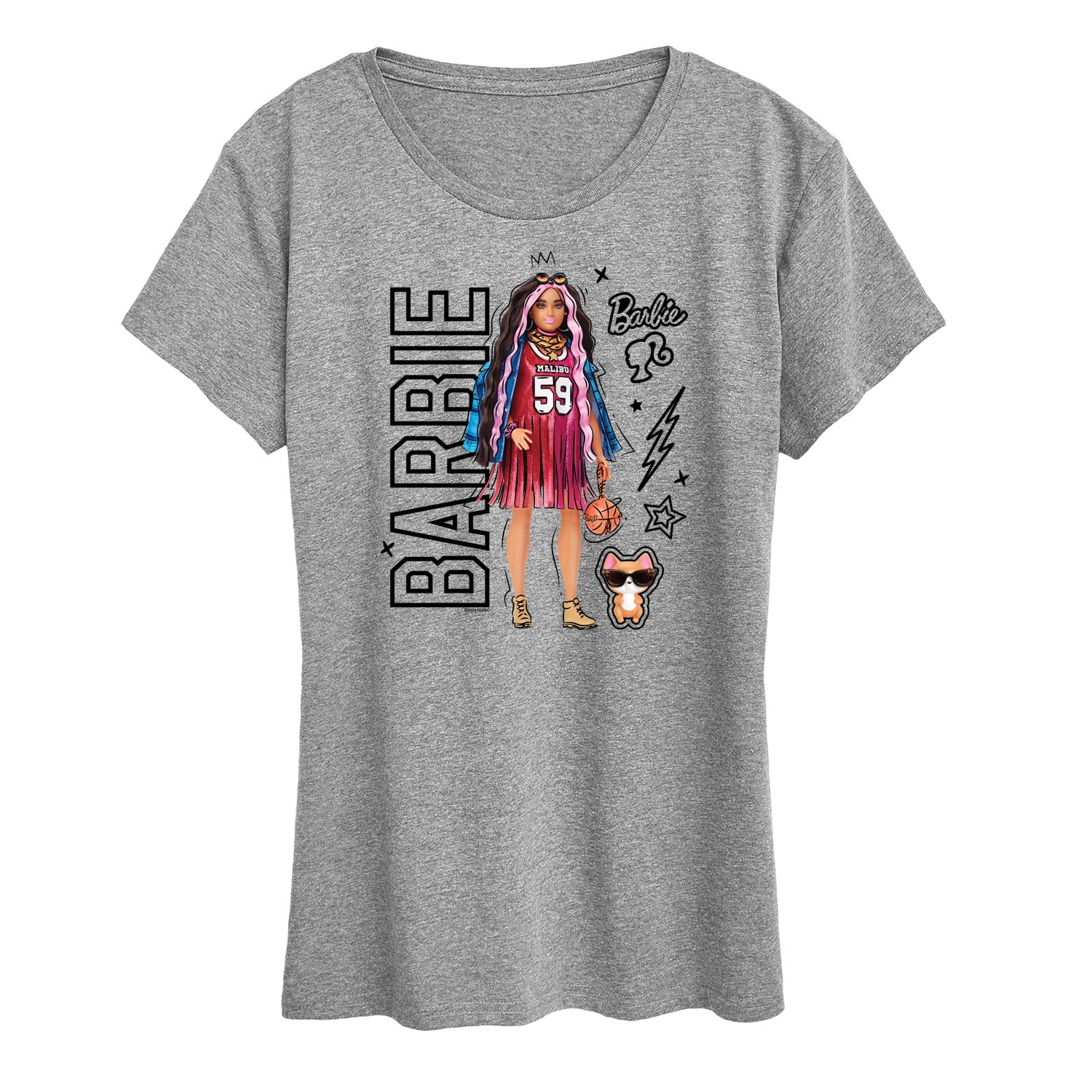 Barbie - Barbie Street Fashion - Women'S Short Sleeve Graphic T-Shirt ...