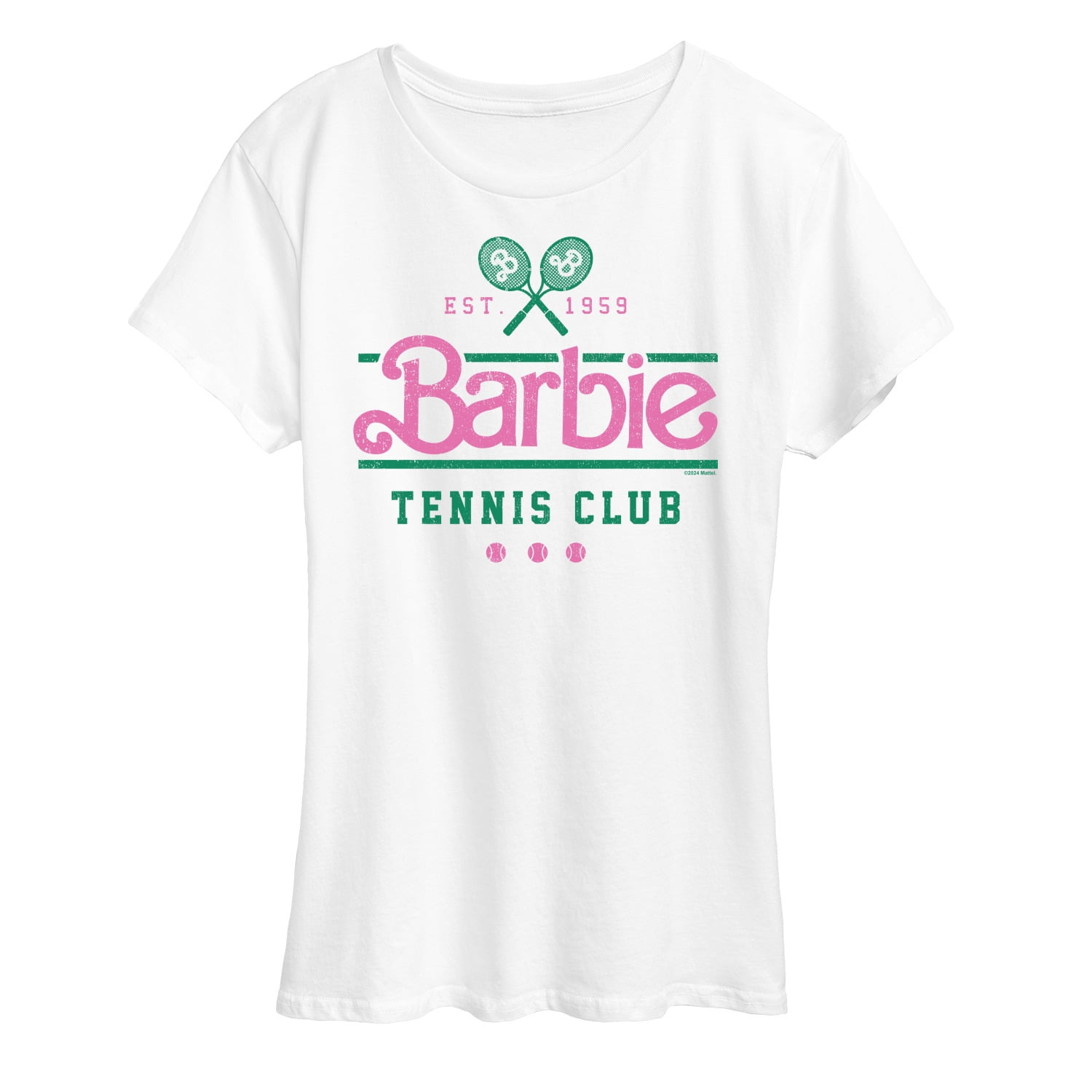 Barbie - Barbie Tennis Club - Women'S Short Sleeve Graphic T-Shirt ...