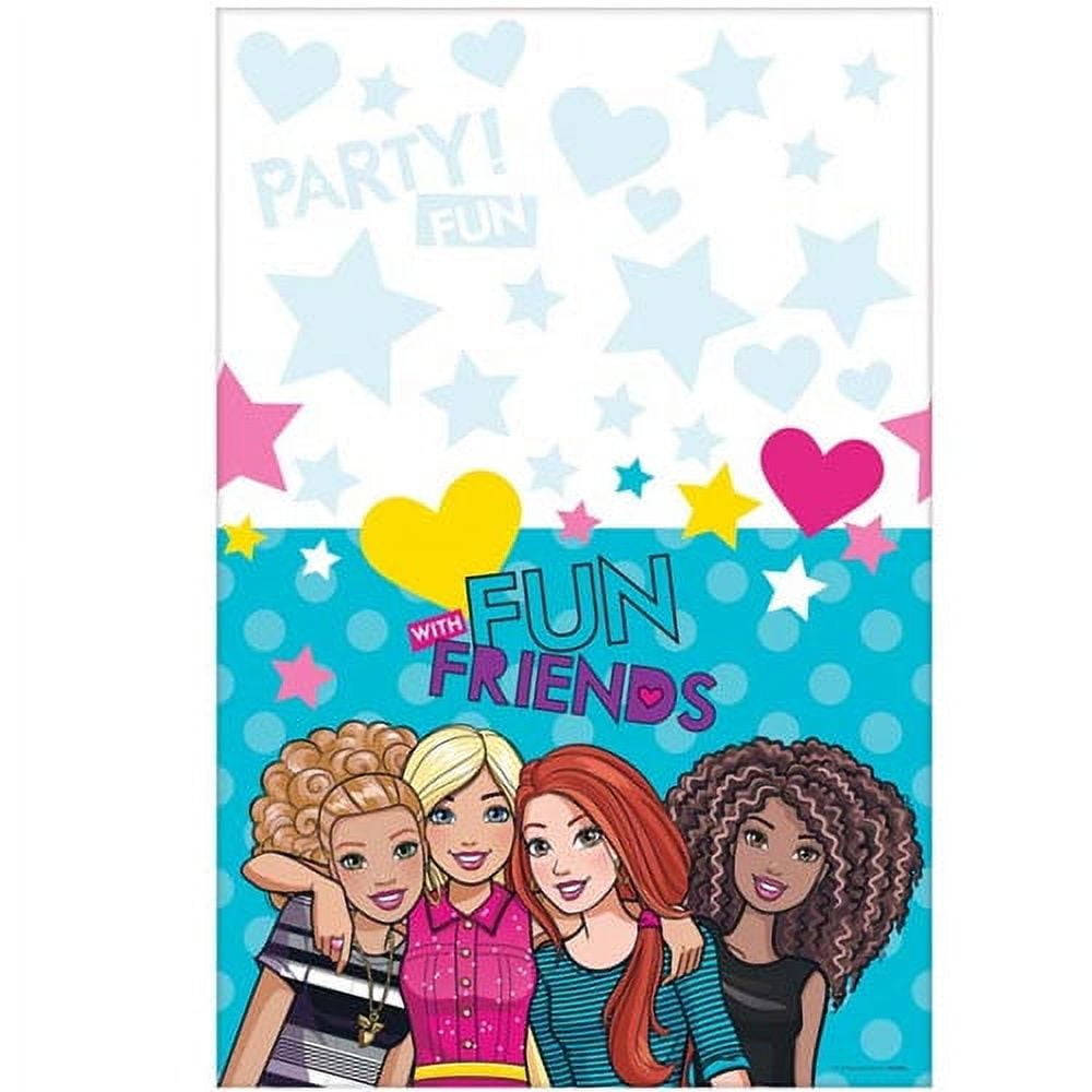 Barbie 'Barbie and Friends' Plastic Table Cover (1ct) - Walmart.com