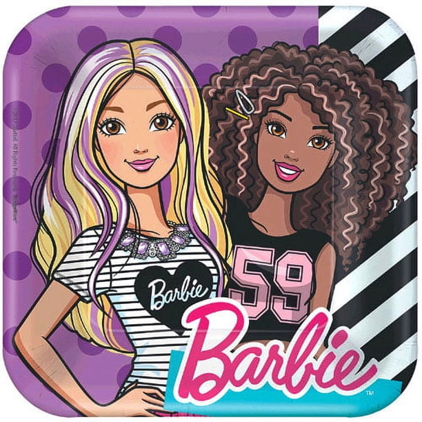 Barbie 'Barbie and Friends' Small Paper Plates (8ct) - Walmart Business ...
