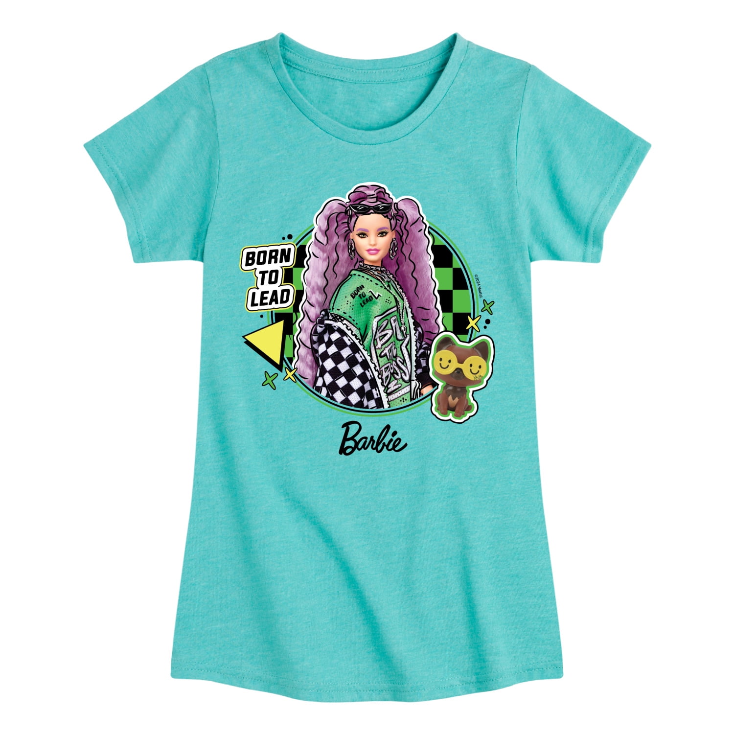 Barbie - Be The Boss Barbie - Girls Fitted Short Sleeve Graphic T-Shirt ...