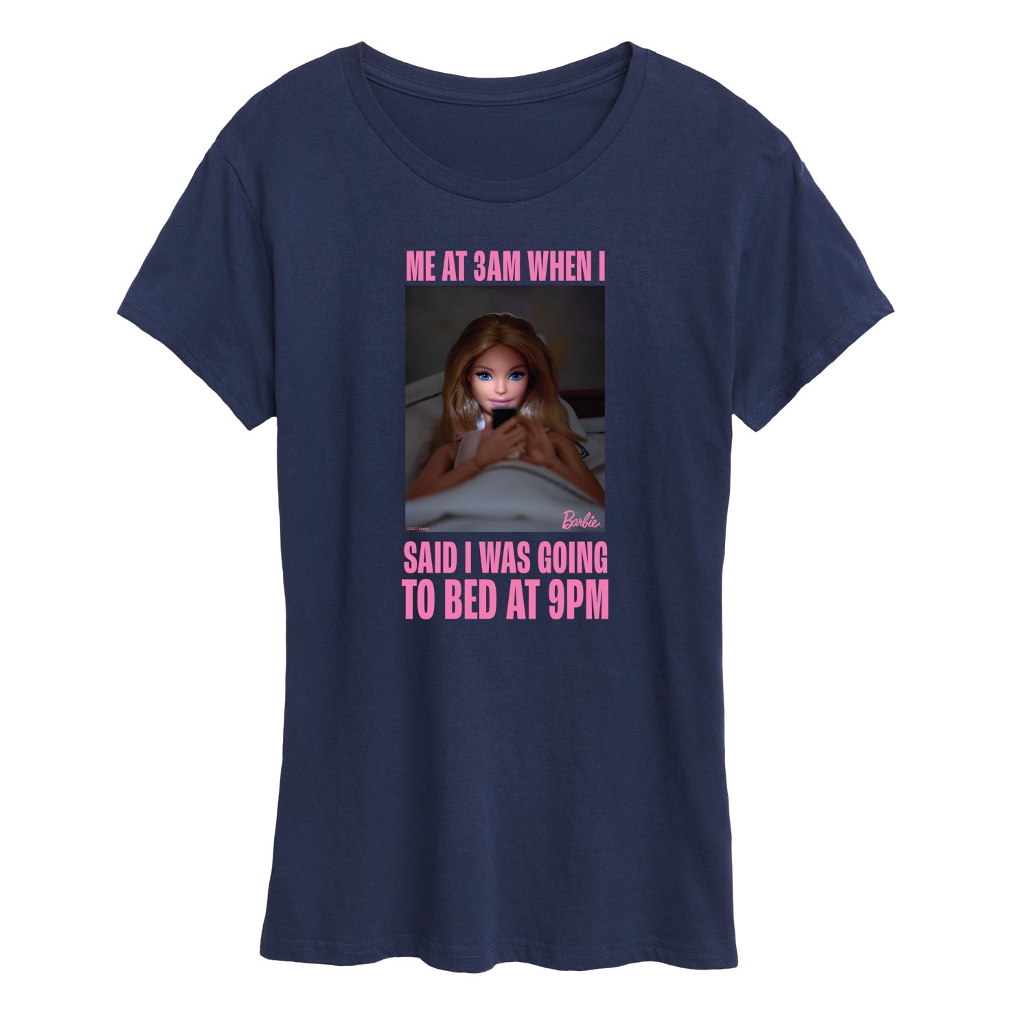 Barbie - Bedtime Meme - Women's Short Sleeve Graphic T-Shirt - Walmart.com
