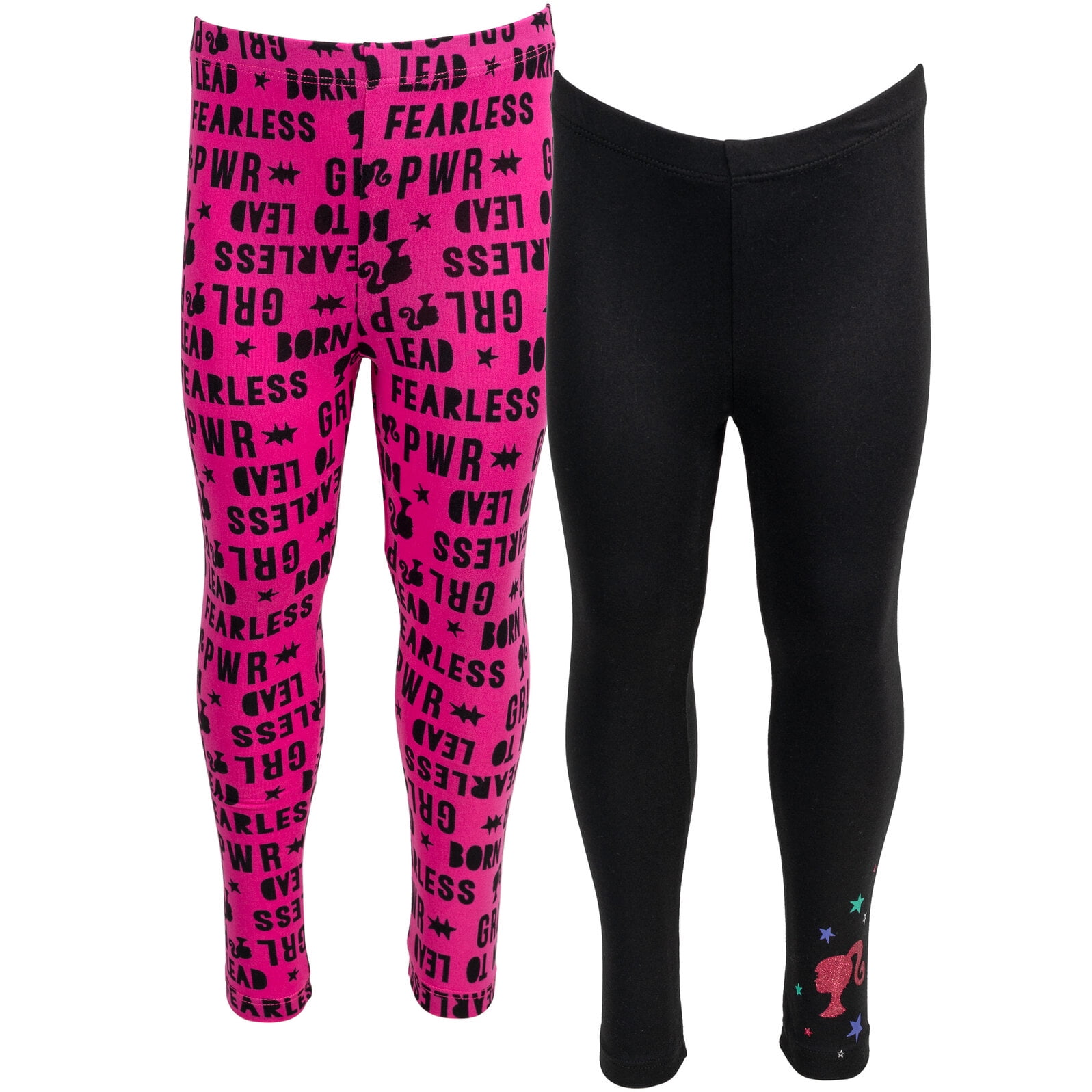 Barbie Big Girls 2 Pack Leggings Toddler to Big Kid - Walmart.com