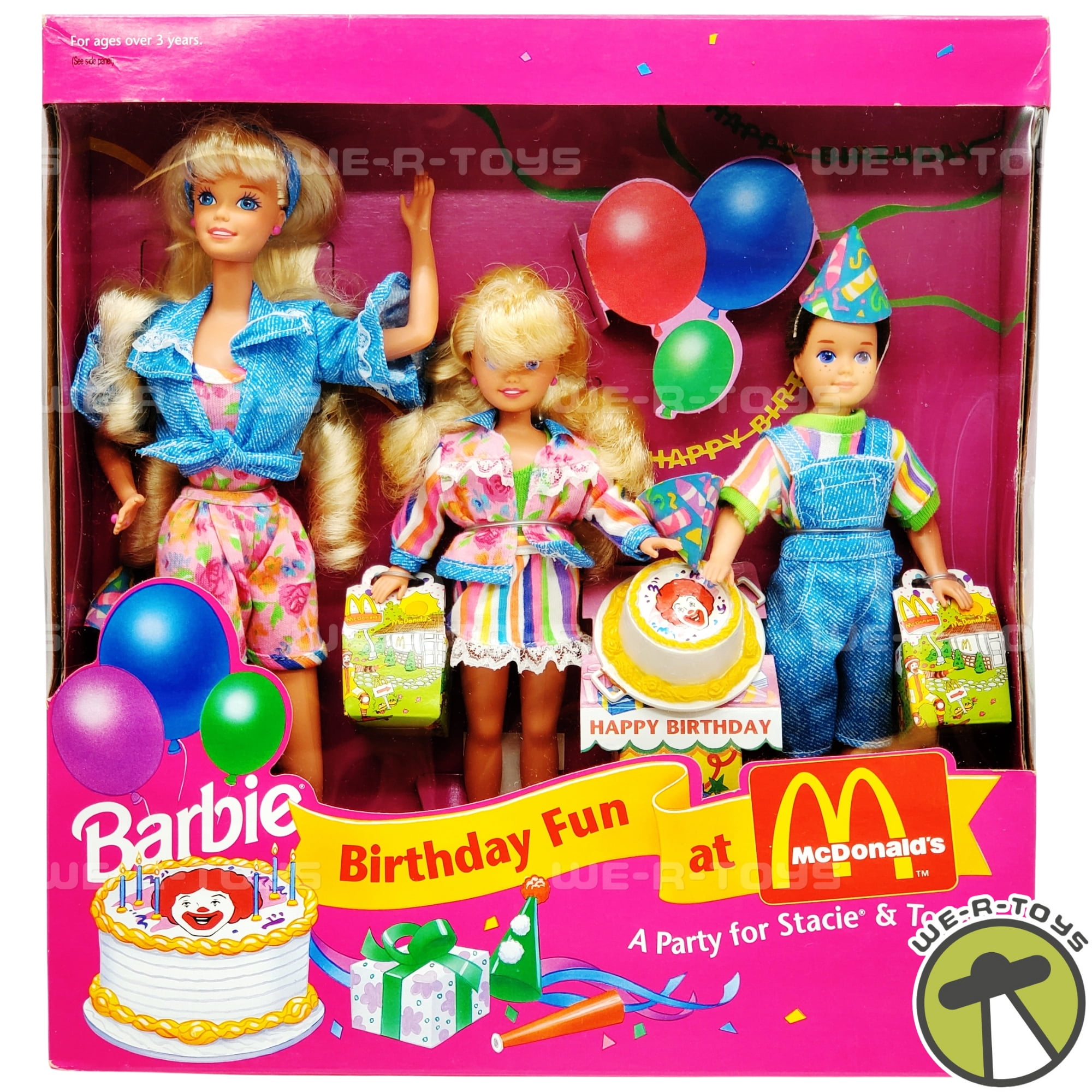 Barbie Birthday Fun at McDonalds A Party for Stacie & Todd Dolls Mattel ...