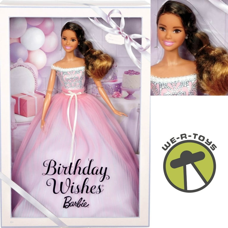 Barbie Birthday Wishes Doll, Brunette Hair, Pink Party Dress Barbie Birthday Wishes Doll, Brunette Hair, Pink Party Dress