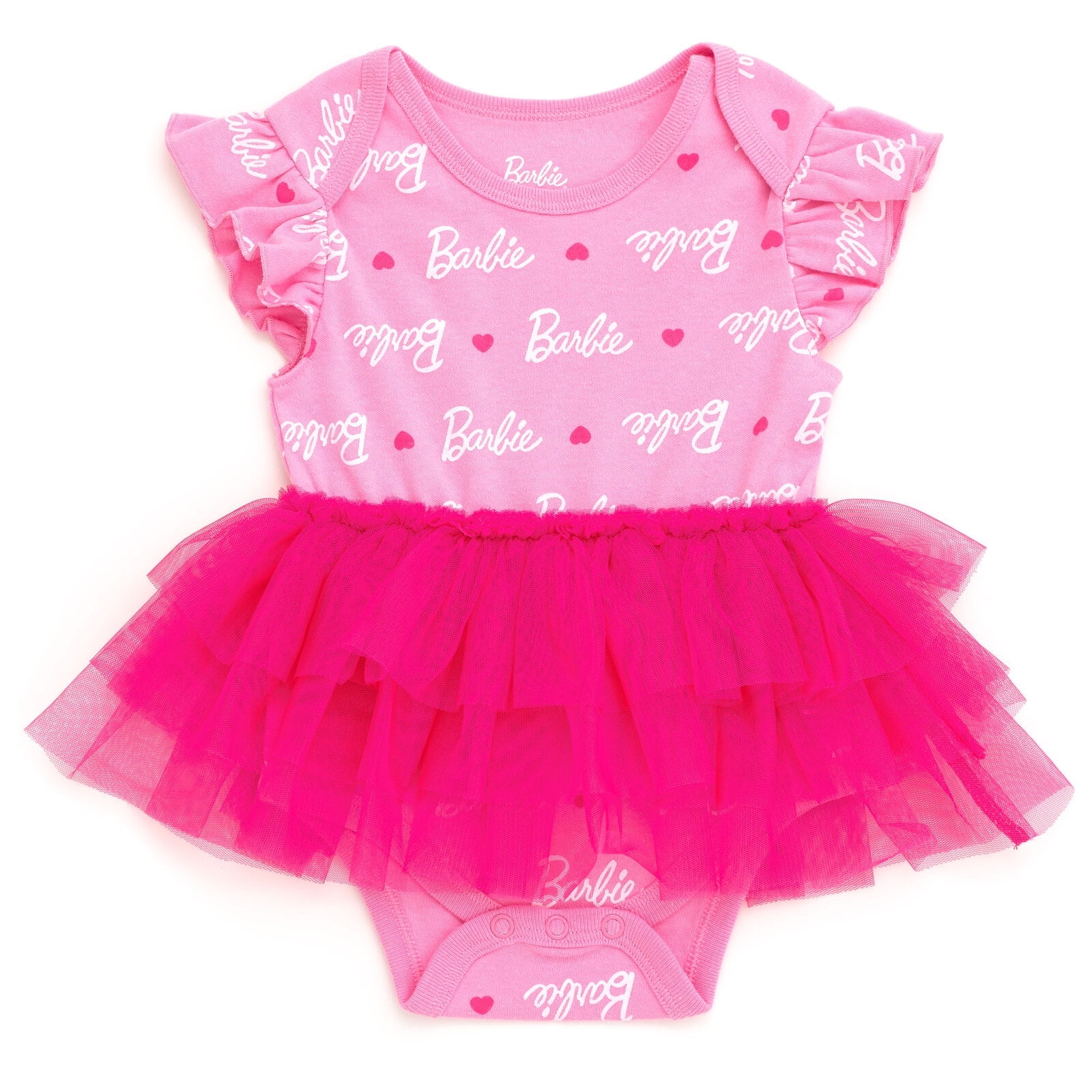 Barbie Bodysuit Tutu Dress Logo Newborn to Infant - Walmart.com