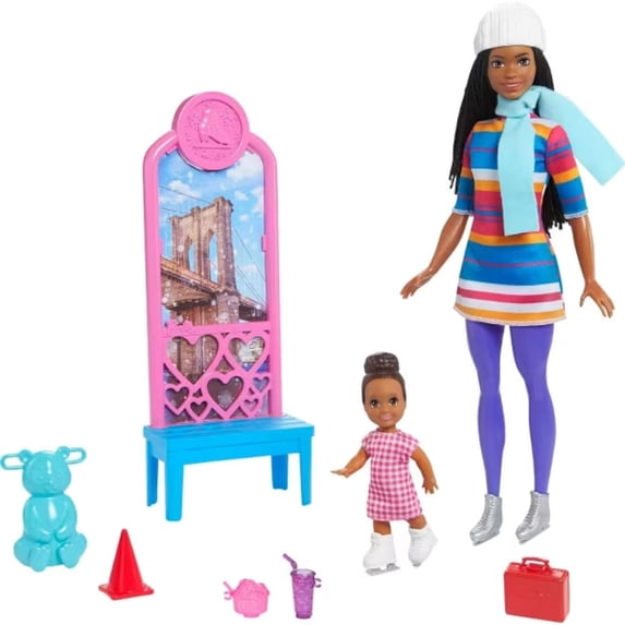 Barbie Doll Set: Brooklyn Roberts Ice Skating Playset Toy Gift ...