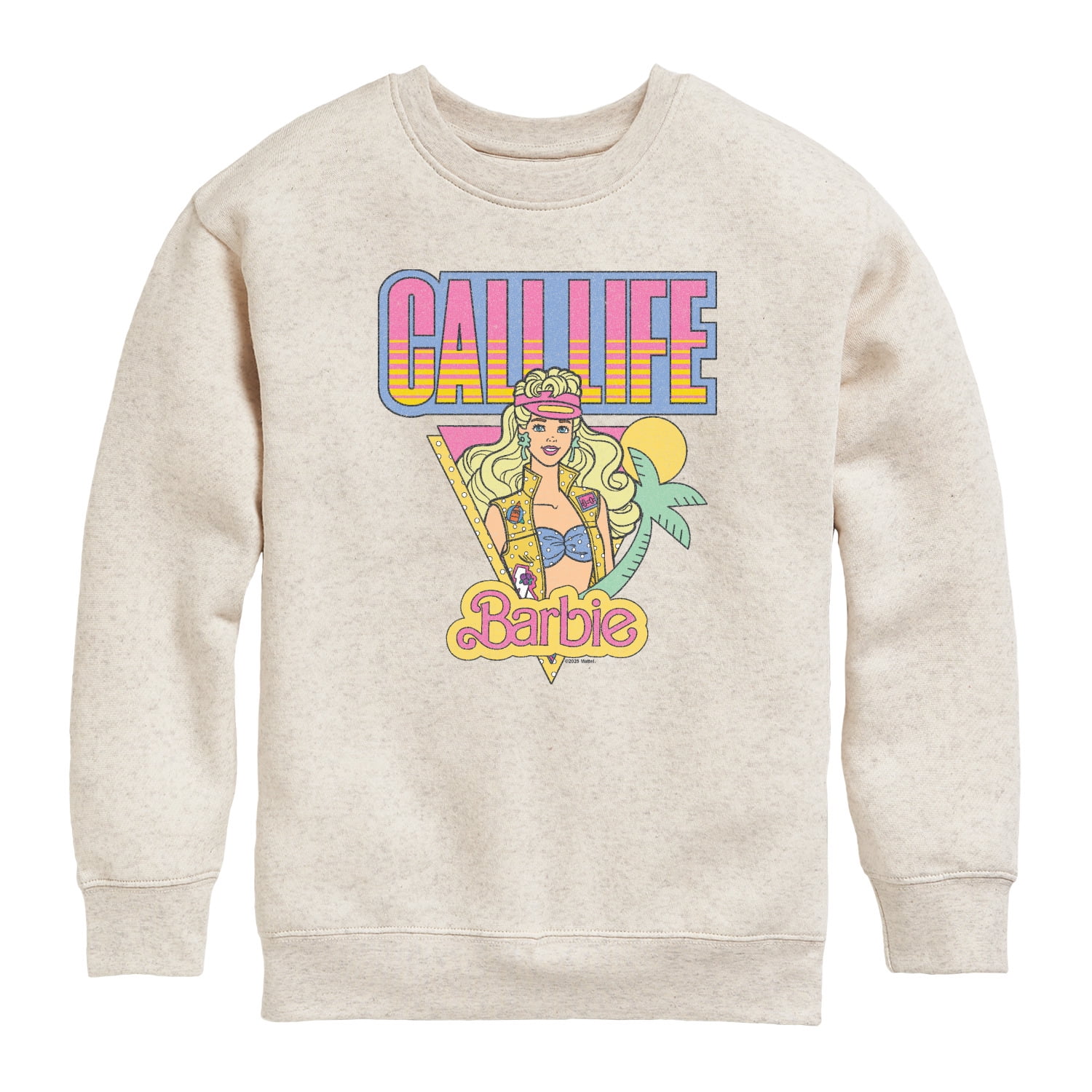Barbie - Cali Summer - Youth Crew Fleece Sweatshirt - Walmart.com