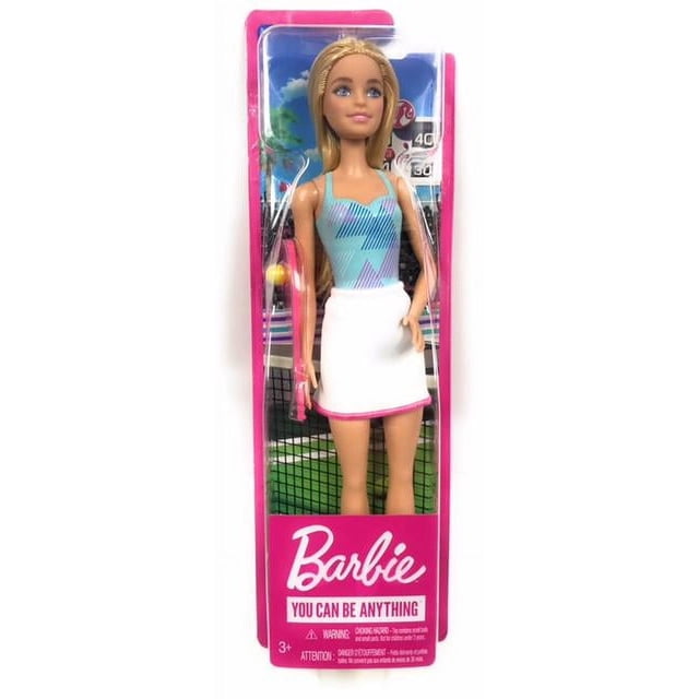 Barbie Sport Tennis Player Doll by Mattel - Cute Career Barbie Playset ...