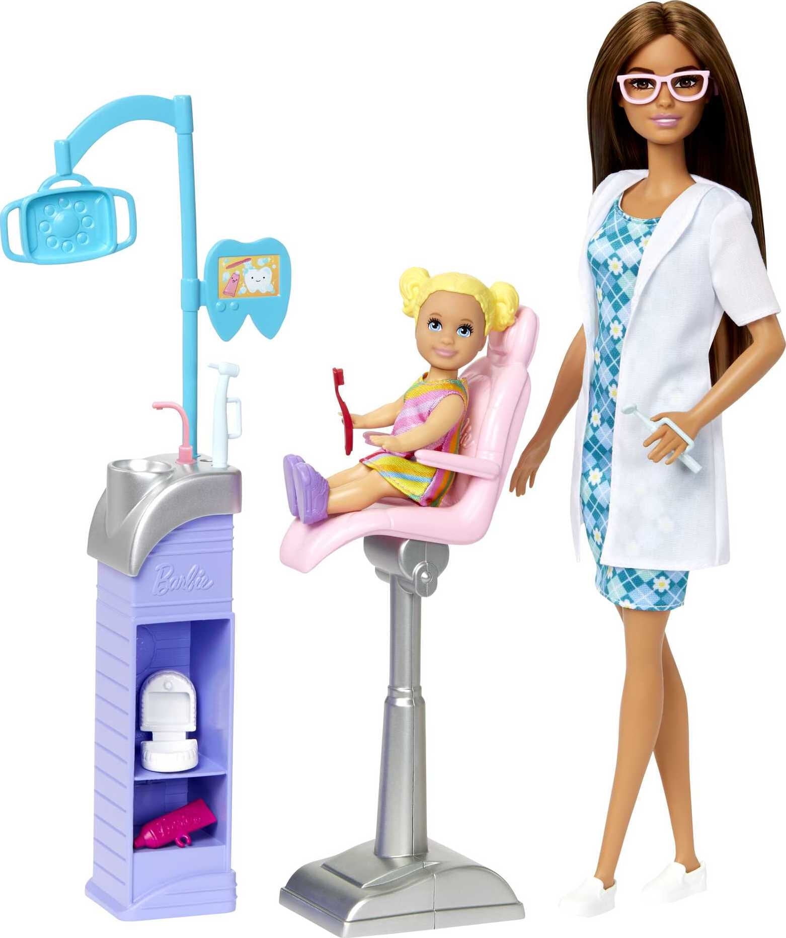 Barbie Dentist Doll Playset with Accessories, Barbie Careers Toys ...