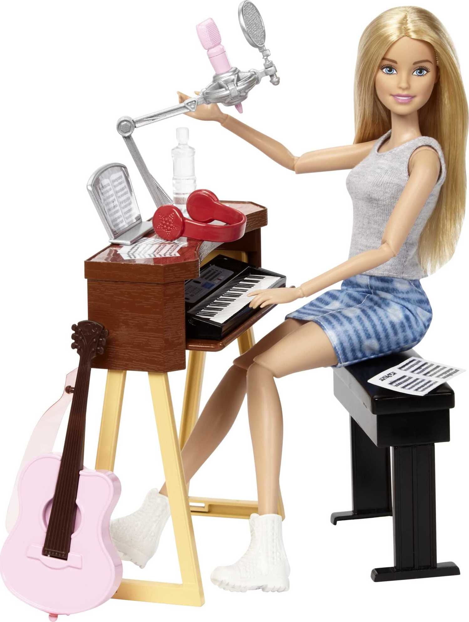 Barbie Blonde Fashion Musician Doll & Playset With Guitars and Keyboard ...