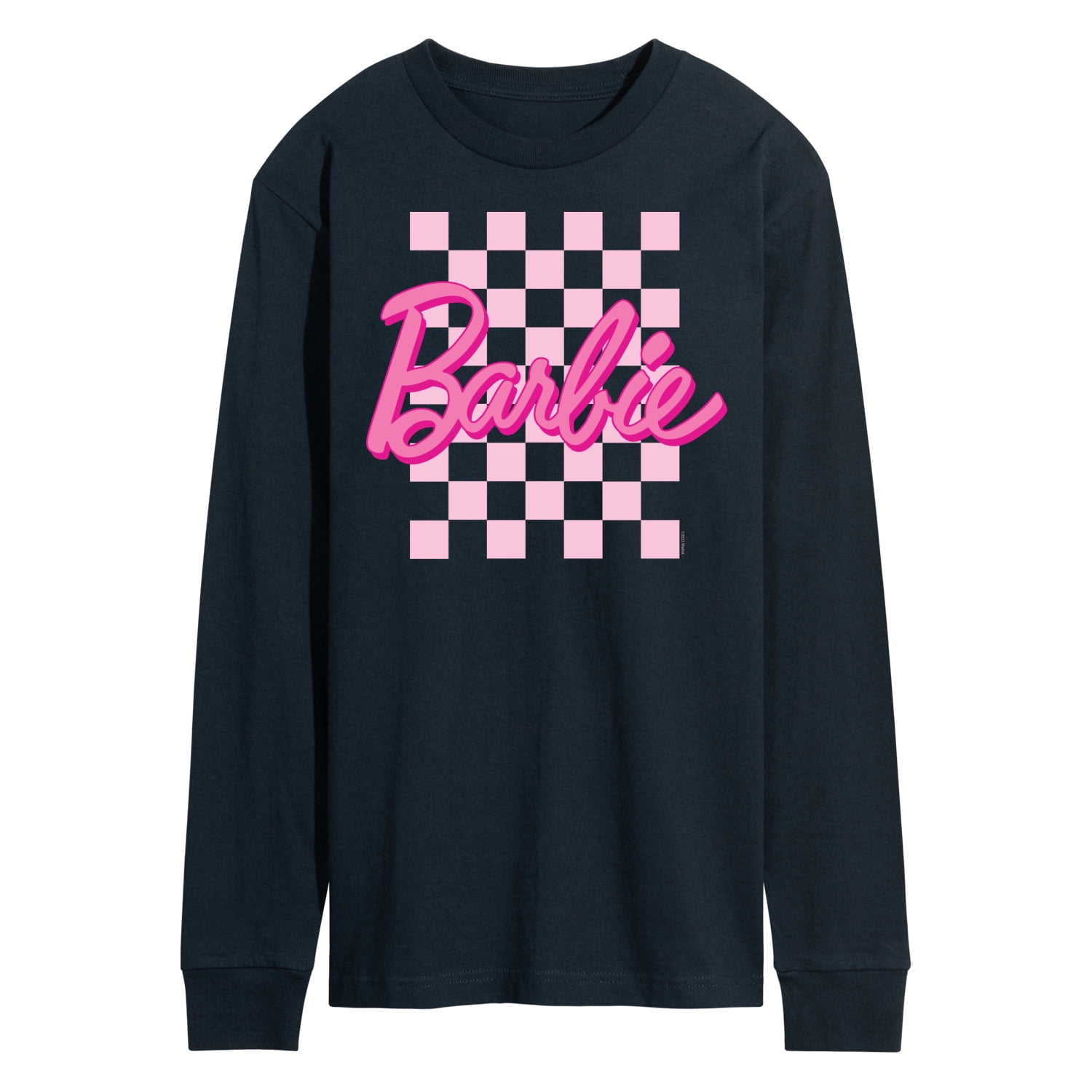 Barbie - Checkered Logo - Men's Long Sleeve T-Shirt - Walmart.com