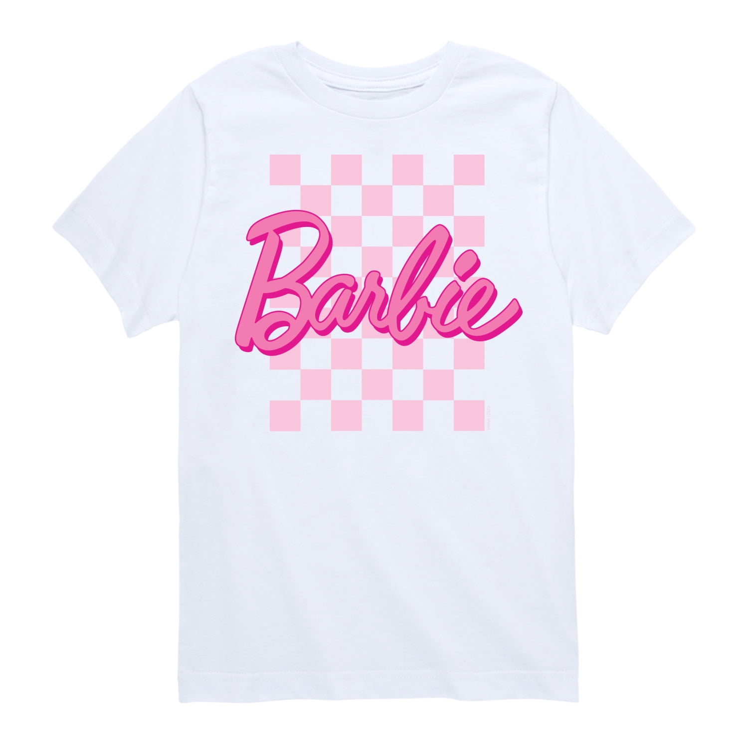 Barbie - Checkered Logo - Toddler & Youth Short Sleeve Graphic T-Shirt ...
