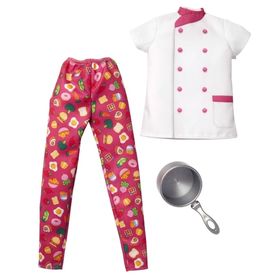 Barbie Chef Fashion Pack with Jacket, Pants & Pot Accessory for Dolls ...