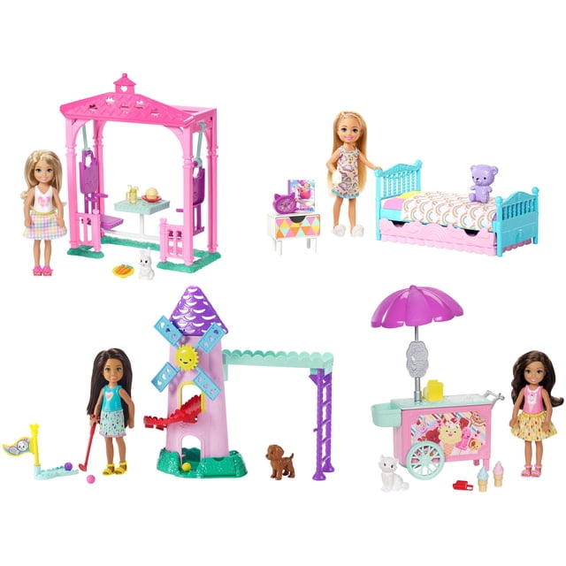 Barbie Chelsea Doll & Playset Assortment with 6-inch Chelsea Doll and ...