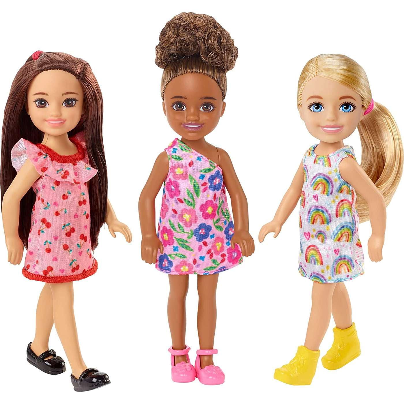 Mattel Chelsea Mini Dolls 3-Pack, Colorful Dresses, Ages 3-7, Dolls ...