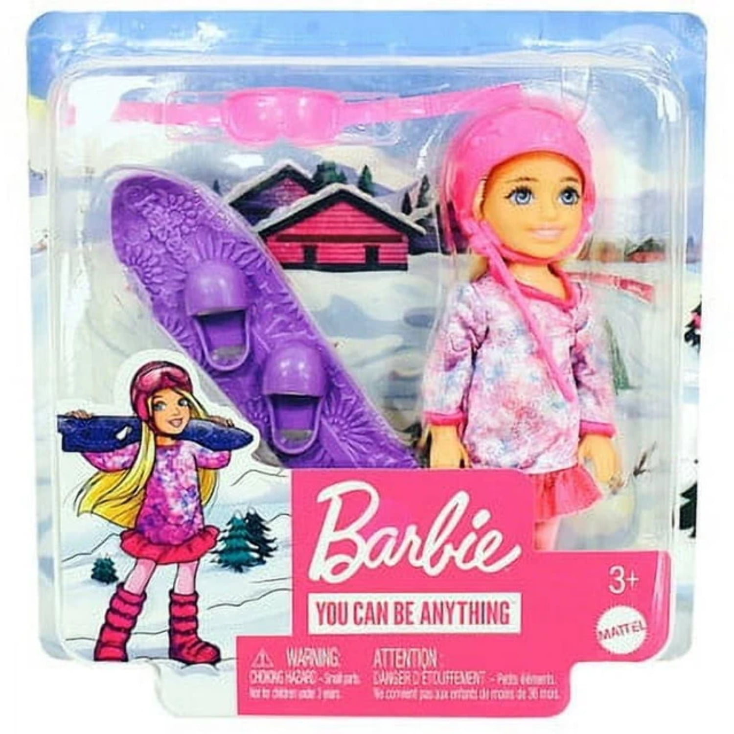 Barbie Chelsea Winter Snowboarder Doll: Kids Play Toy - Walmart.com