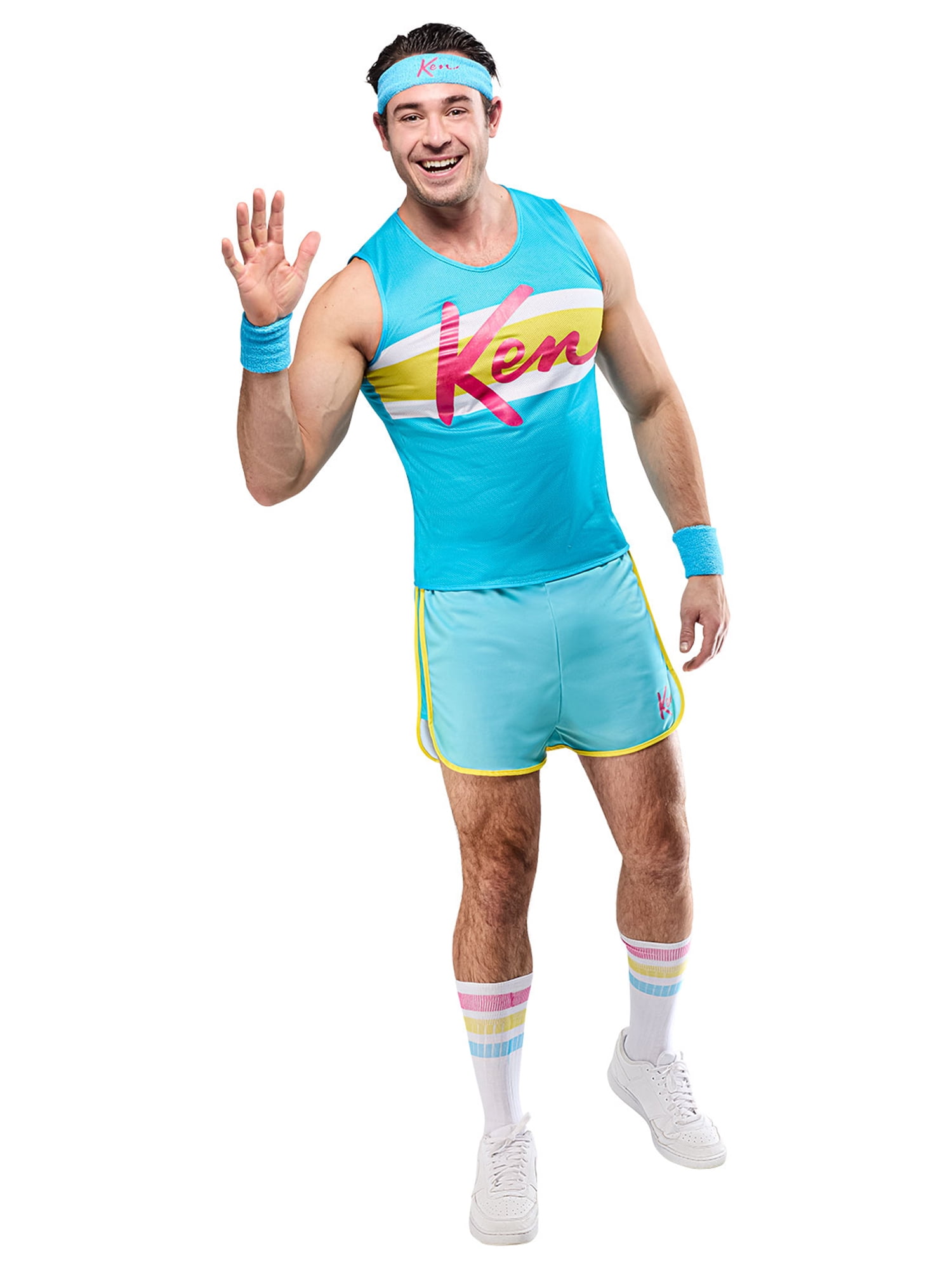 Barbie Classic 80's Exercise Ken Costume for Adults by Rubies, Men's ...