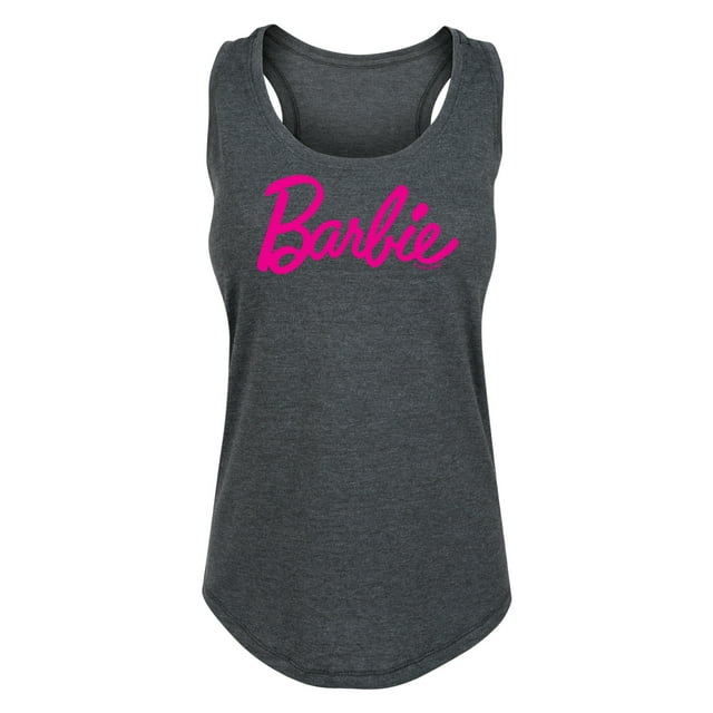 Barbie Official Women's Racerback Tank Top - Classic Logo, 50% Cotton ...