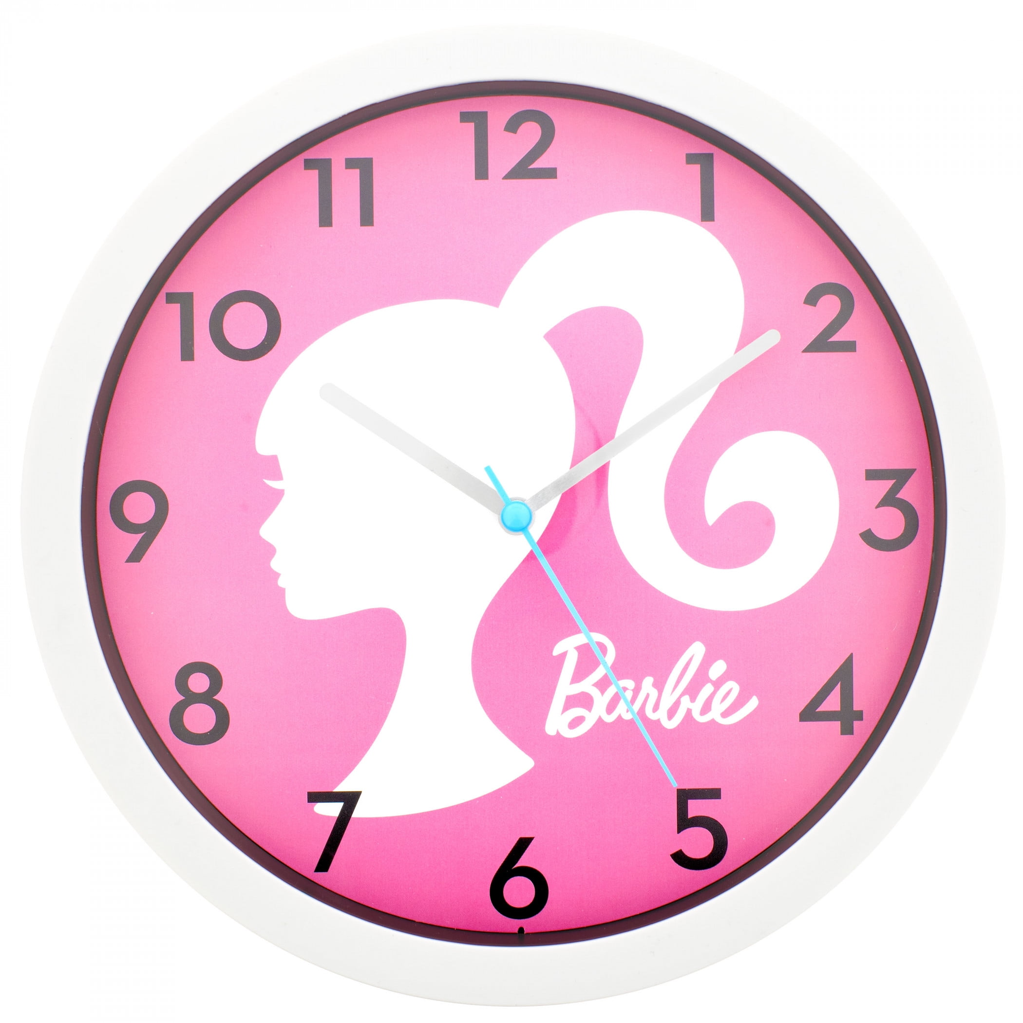 Officially Licensed Barbie Silhouette Logo 10-Inch Metal Wall Clock in ...