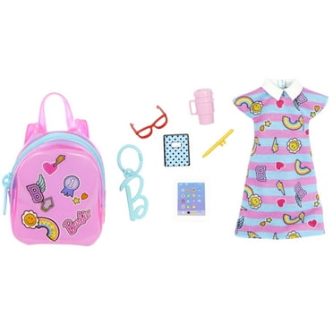Barbie Clothes, Vibrant Fashion and Accessory 2-Pack for Barbie Dolls ...
