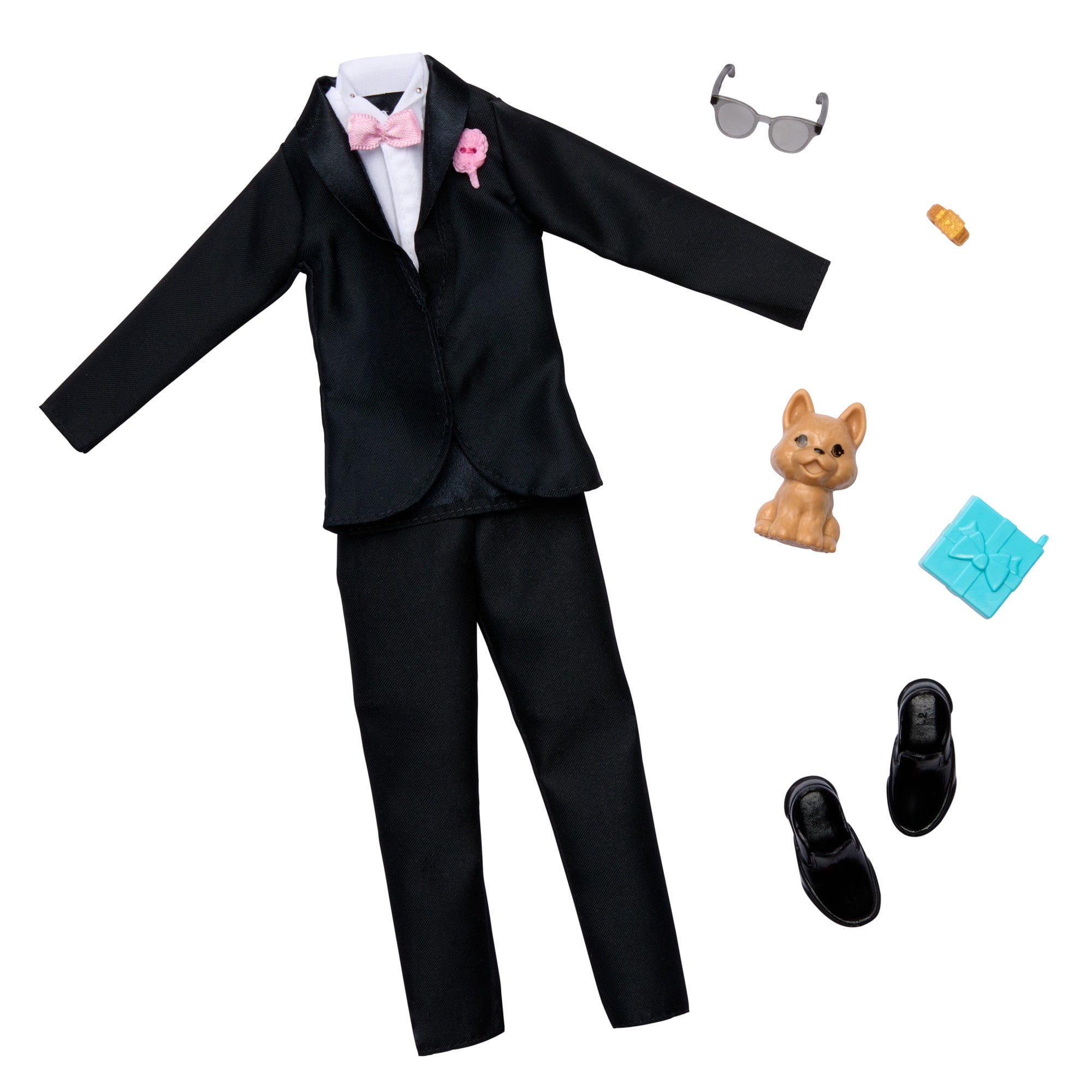 Barbie Clothes, Groom Fashion Pack for Ken Doll on Wedding Day, Tuxedo ...