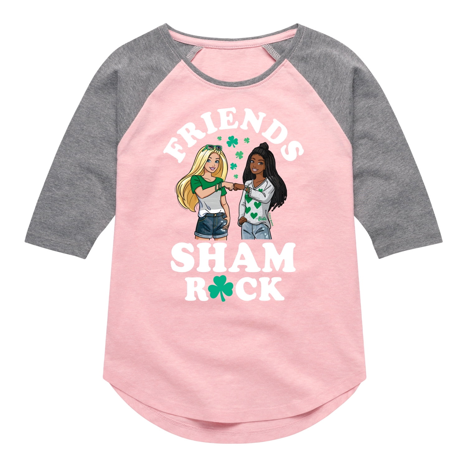 Barbie - Clover Power - Toddler And Youth Girls Raglan Graphic T-Shirt ...