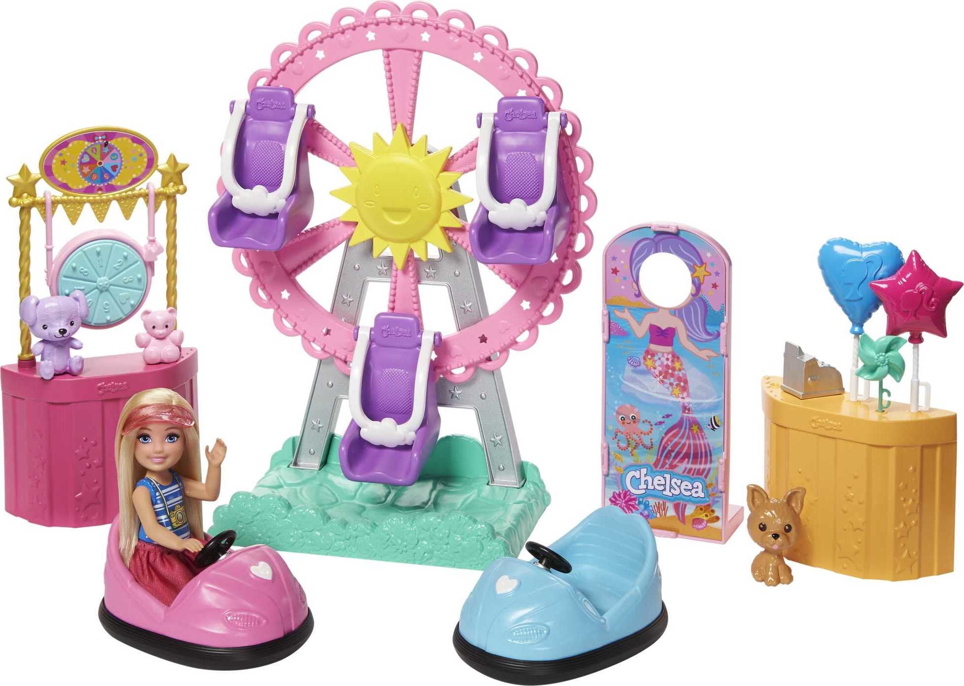 Barbie Club Chelsea Carnival Playset with Blonde Small Doll, Spinning ...