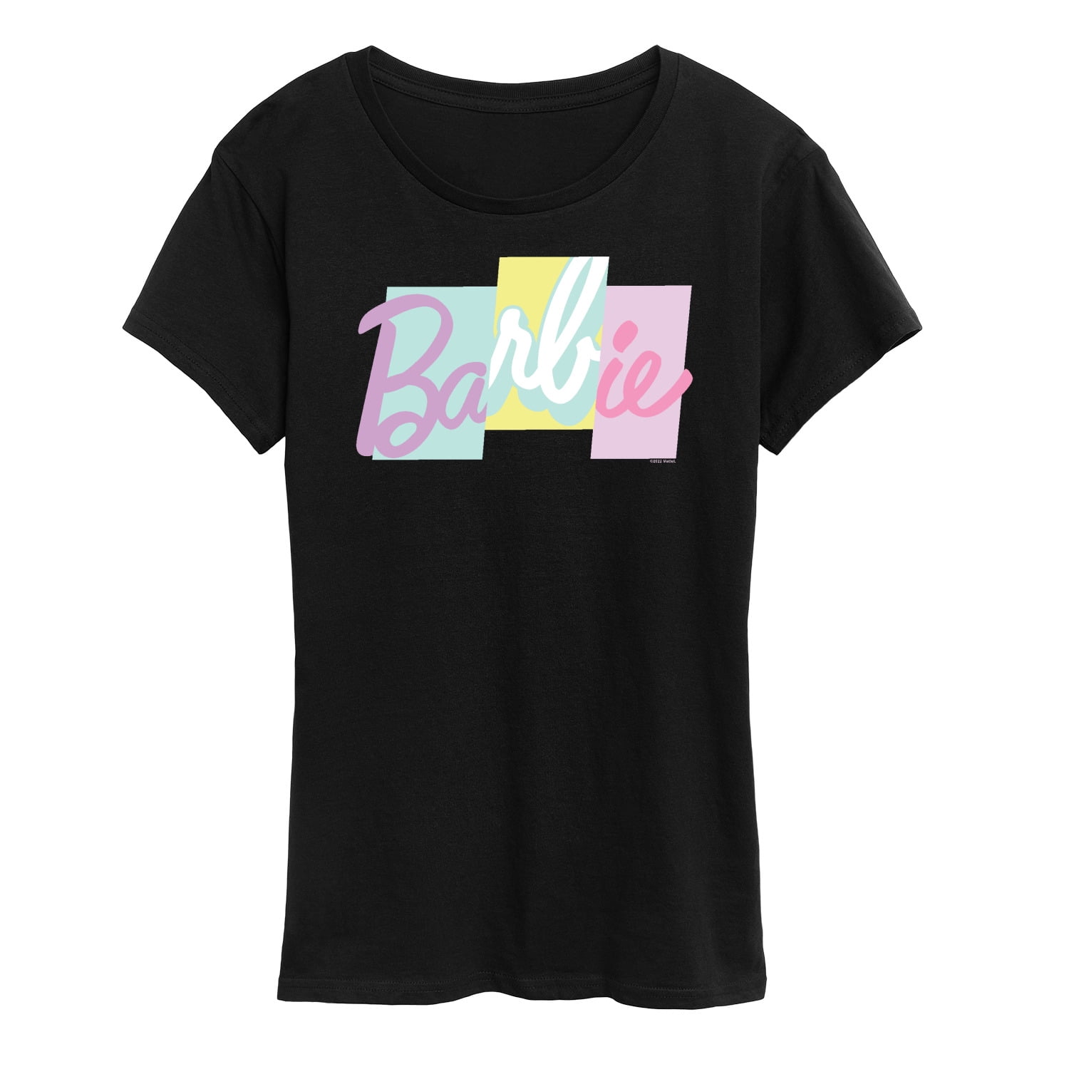 Barbie - Color Block Behind Logo - Women's Short Sleeve Graphic T-Shirt ...