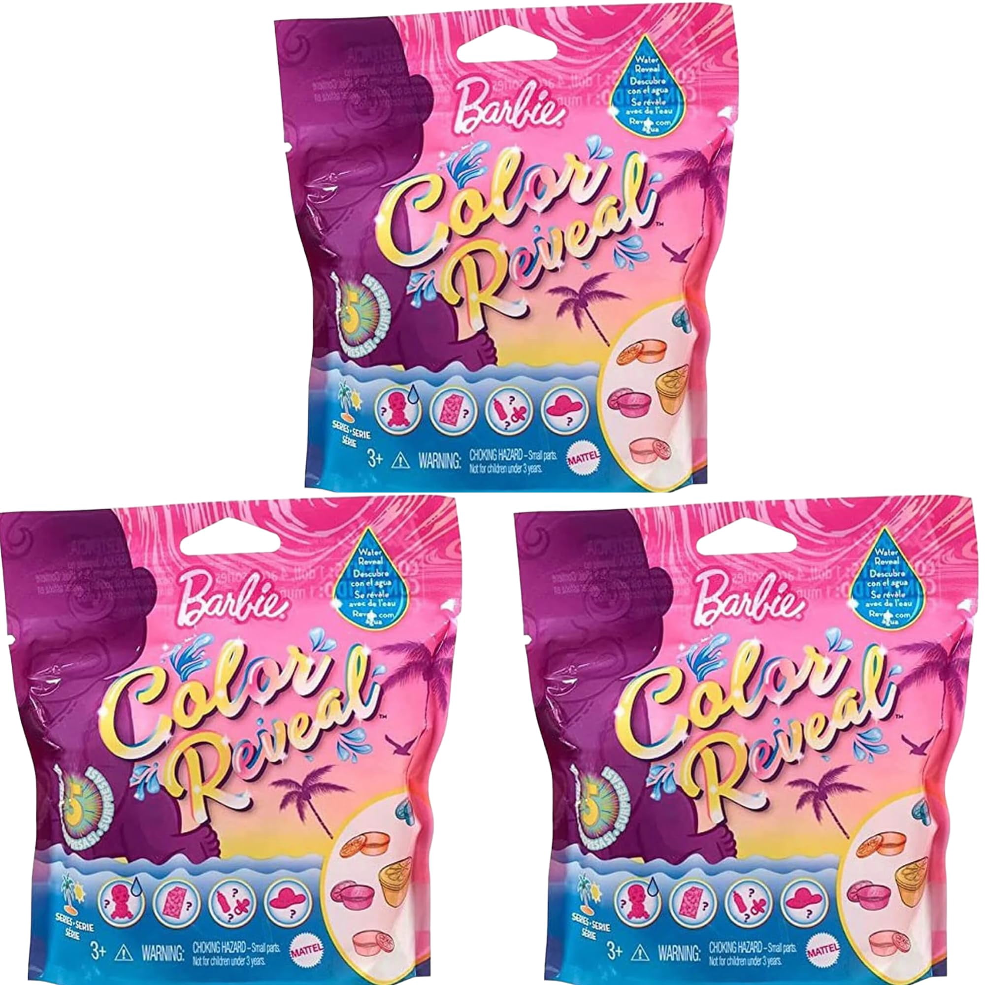 Barbie Color Reveal Baby Doll Sand & Sun Series (Bundle of 3) | 5 ...