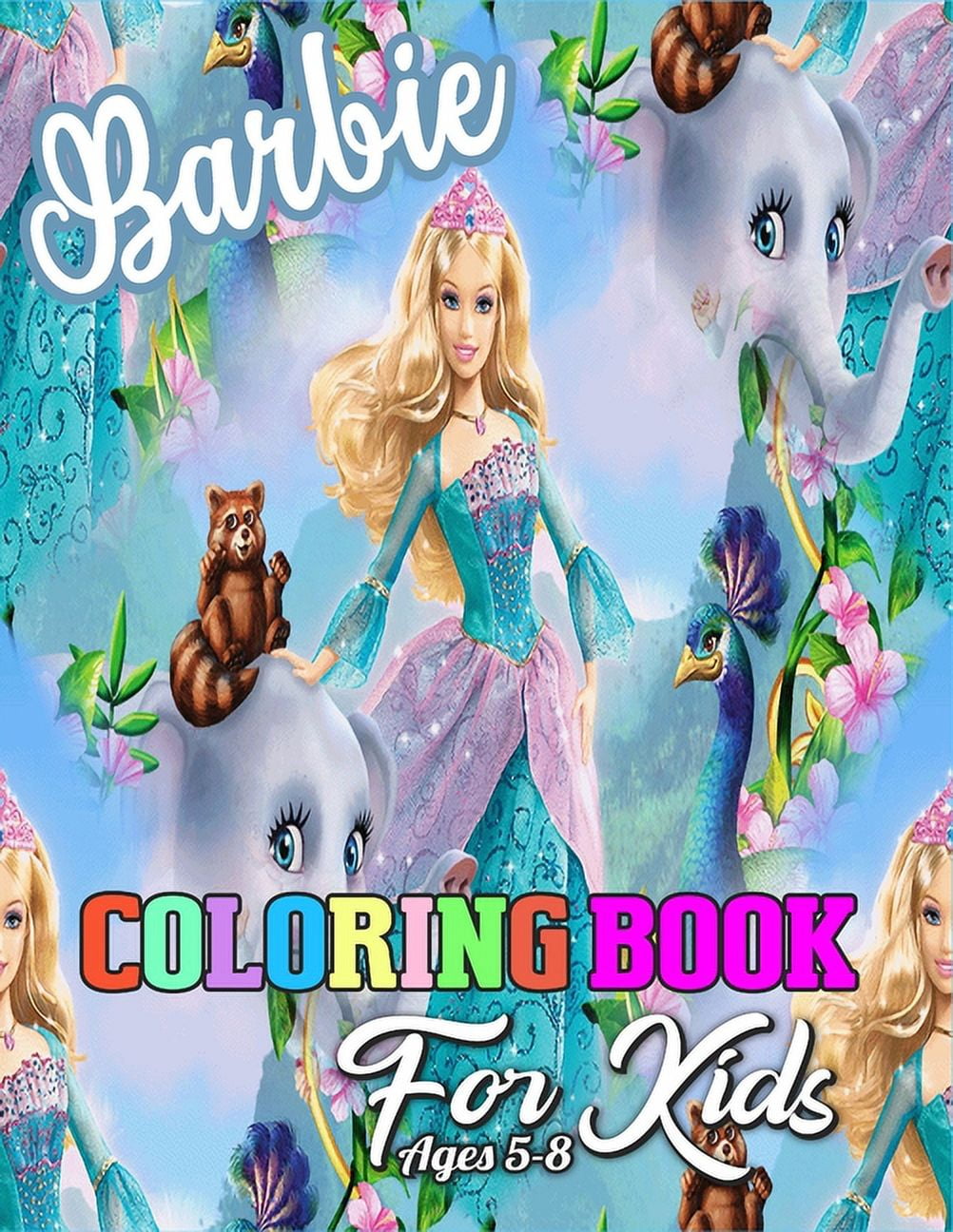 Barbie Coloring Book for Kids Ages 5-8 : Barbie Jumbo Coloring Book ...