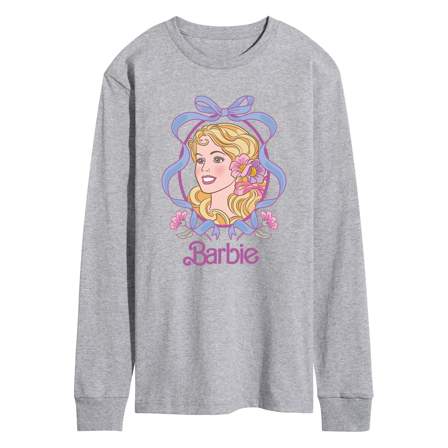 Barbie - Coquette Floral Bow - Men's Long Sleeve Graphic T-Shirt ...