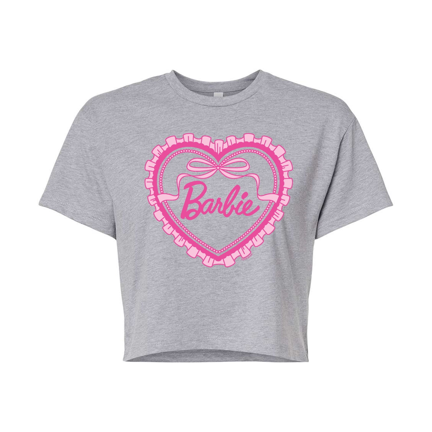Barbie - Coquette Heart - Juniors Cropped Graphic T-Shirt - Walmart.com