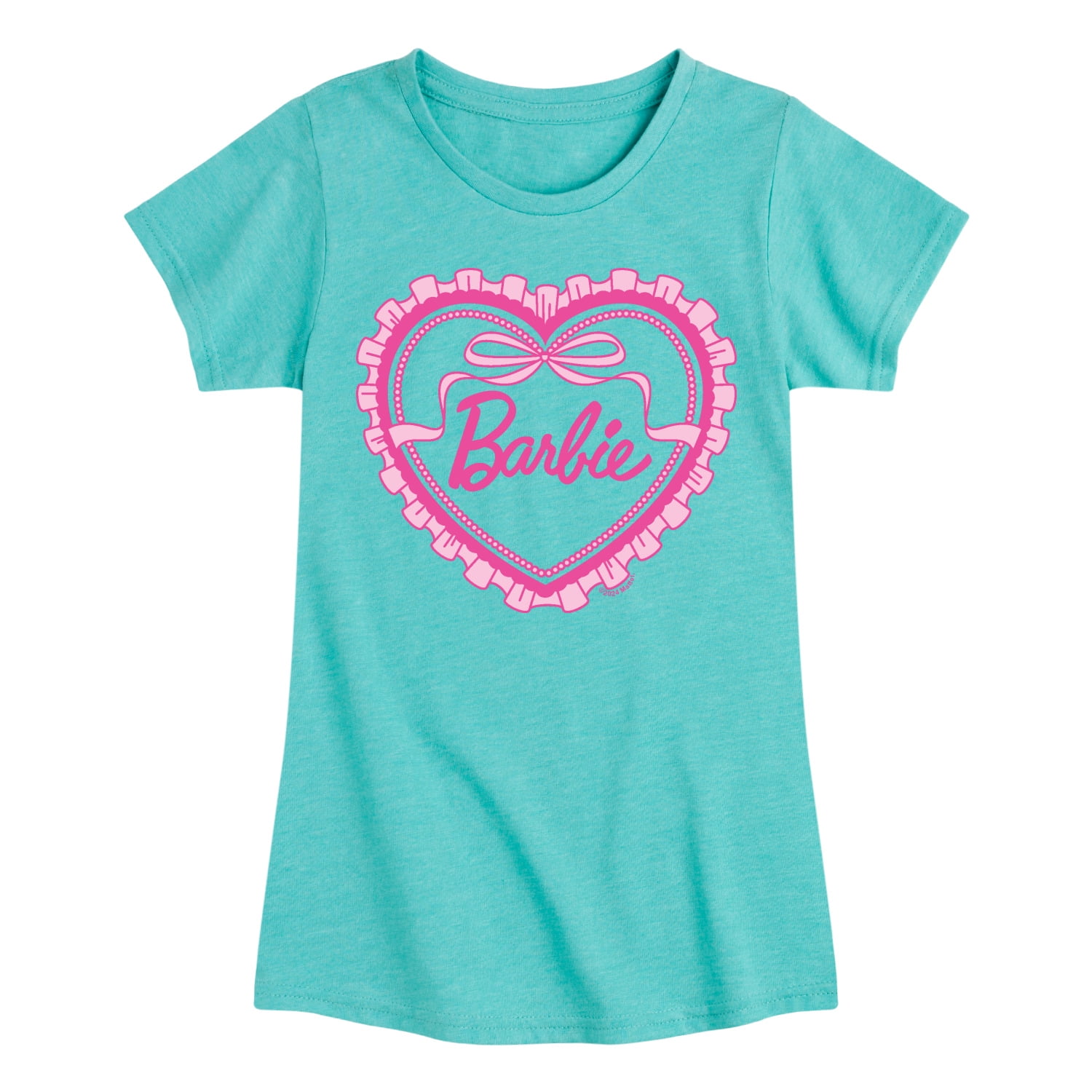 Barbie - Coquette Heart - Toddler And Youth Girls Fitted Short Sleeve ...