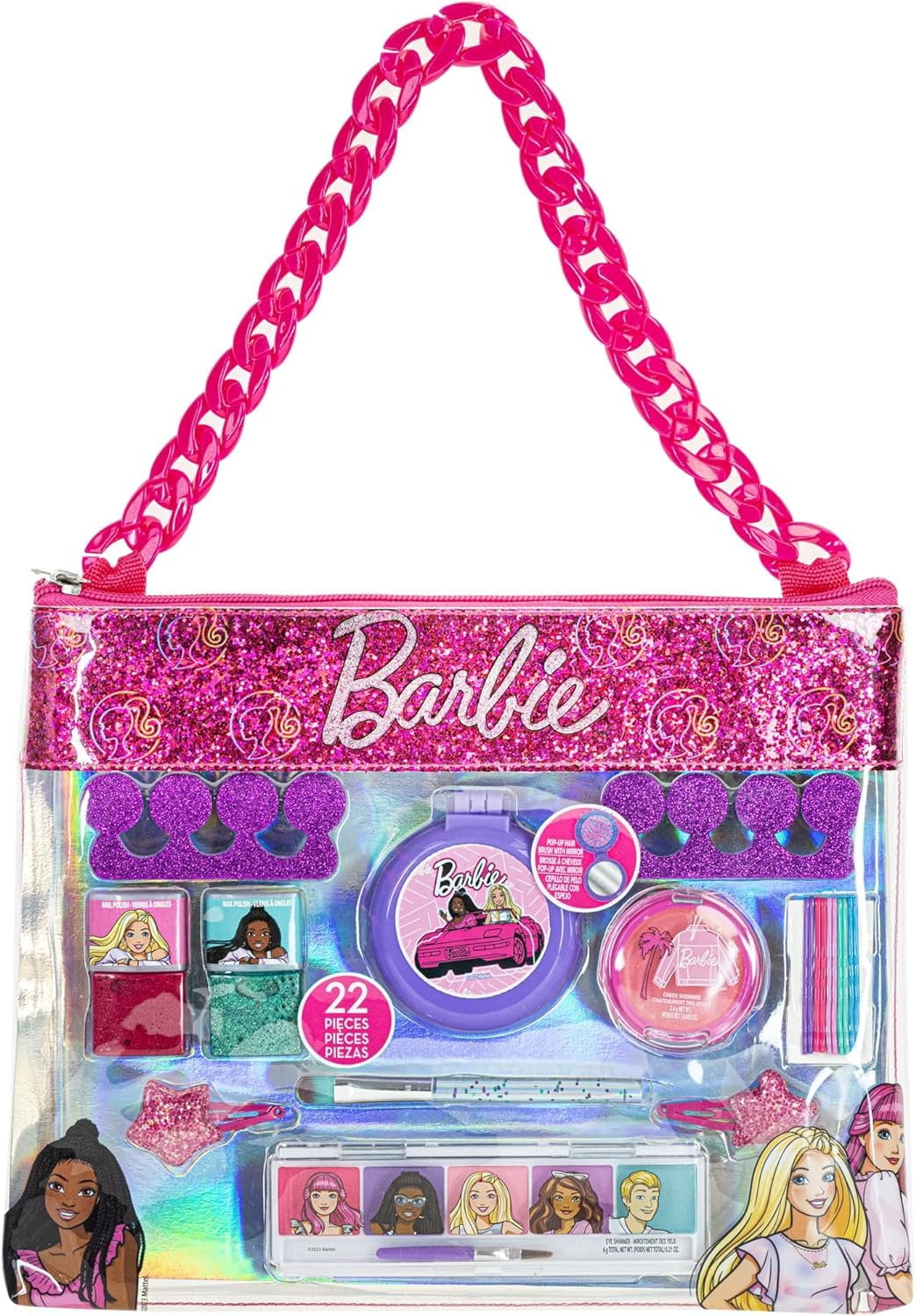 Barbie Cosmetics in Bag with Chain Handle - Walmart.com